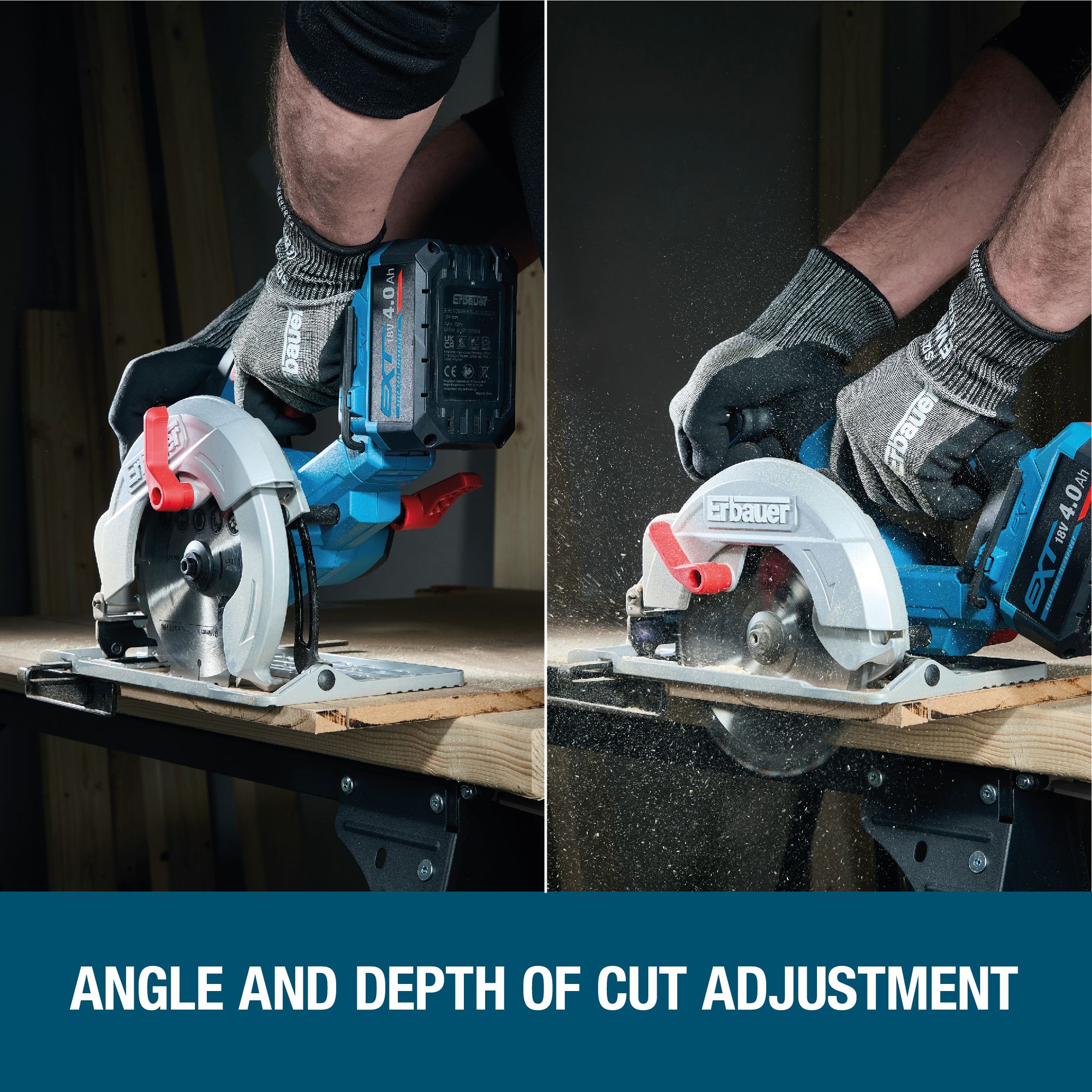 Erbauer 18V EXT Keep Cool 165mm Brushless V2 Cordless Circular saw ...