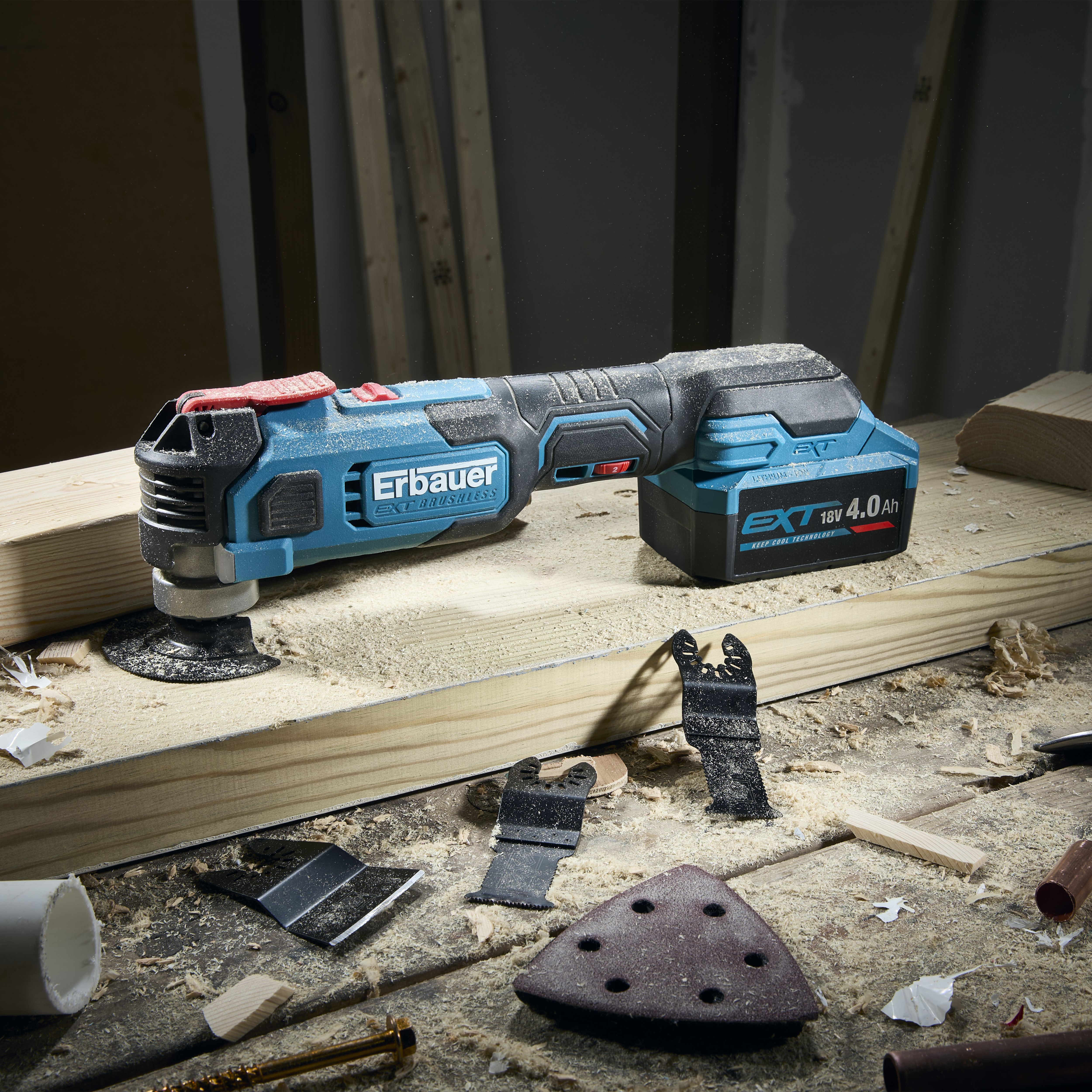 Erbauer 18V EXT Keep Cool Brushless V2 Cordless Multi tool (Bare Tool ...