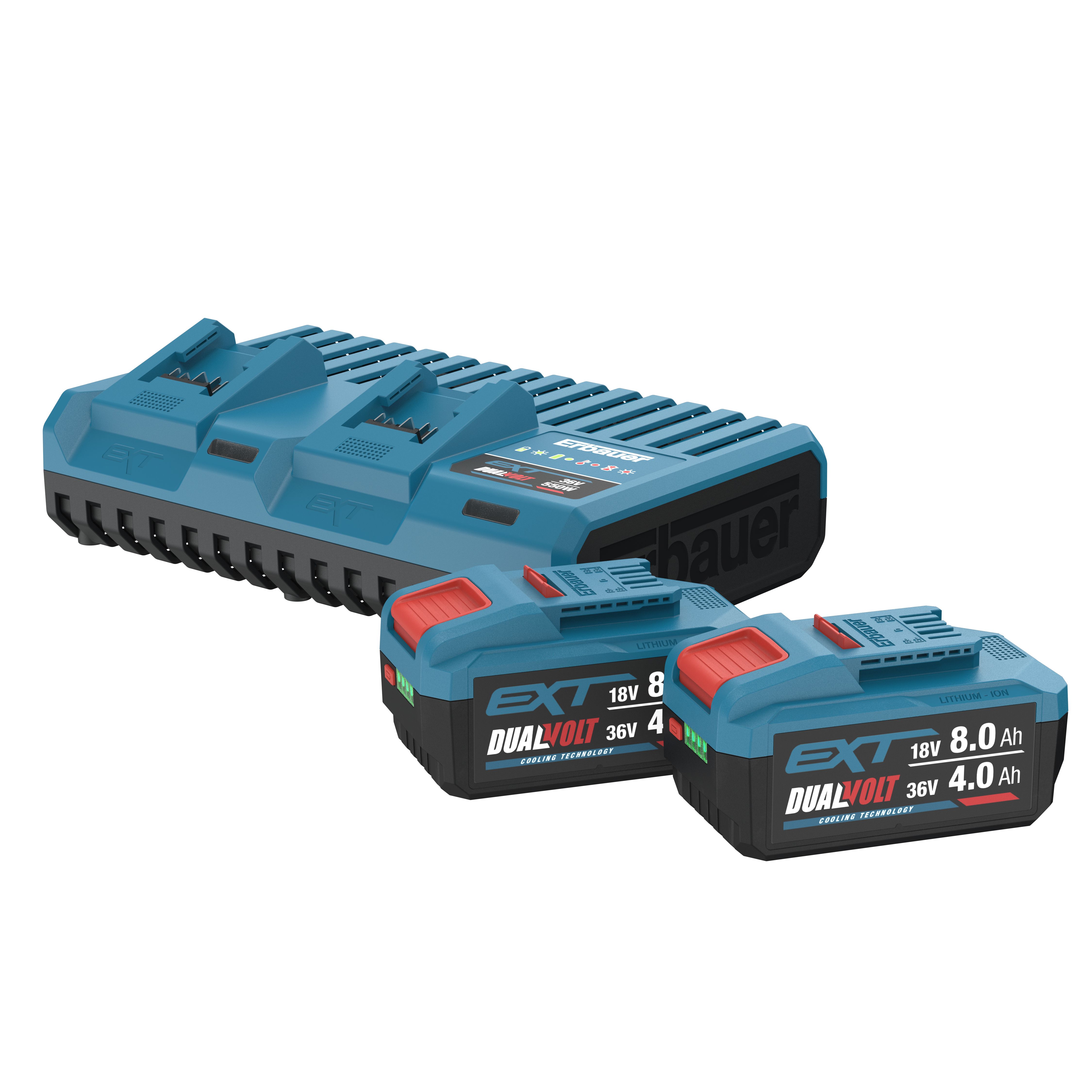 Erbauer 220-240V Battery charger with batteries
