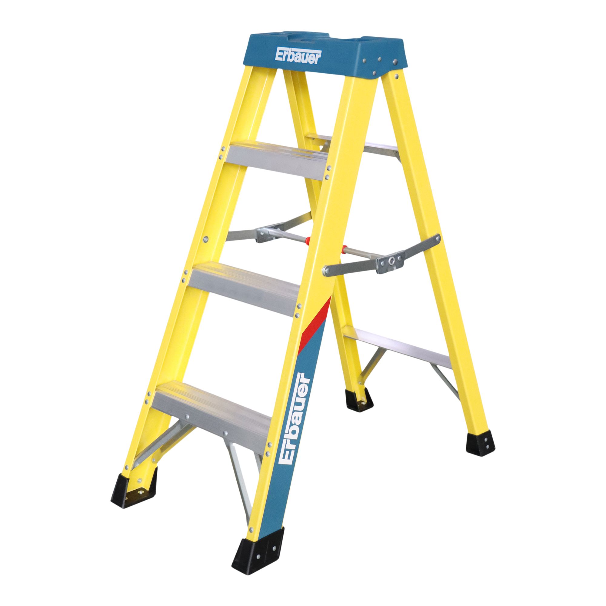 Erbauer 4 tread Fibreglass Swing back step Ladder