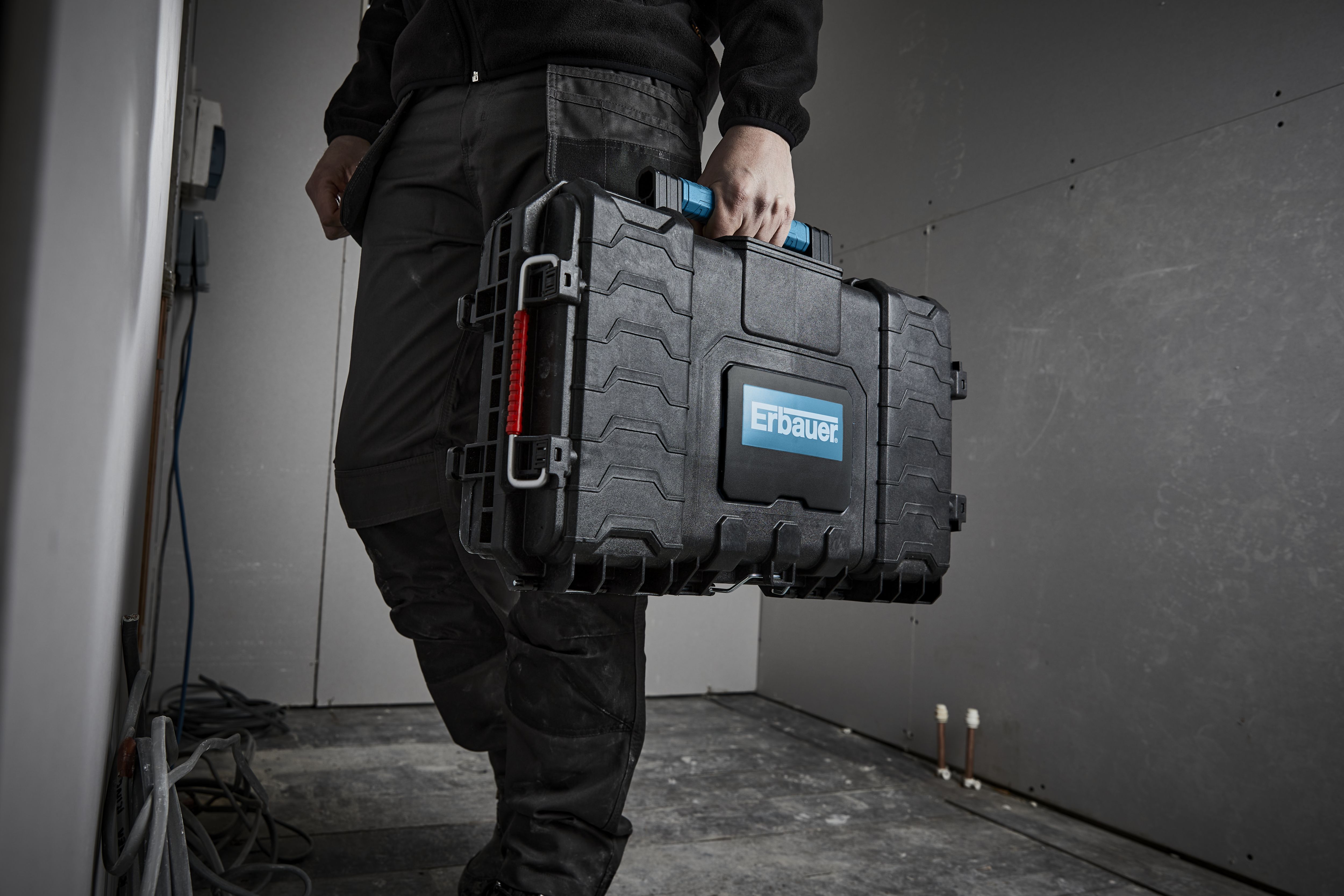 Erbauer Connecx Modular Storage Black, blue & red 22.2in Toolbox