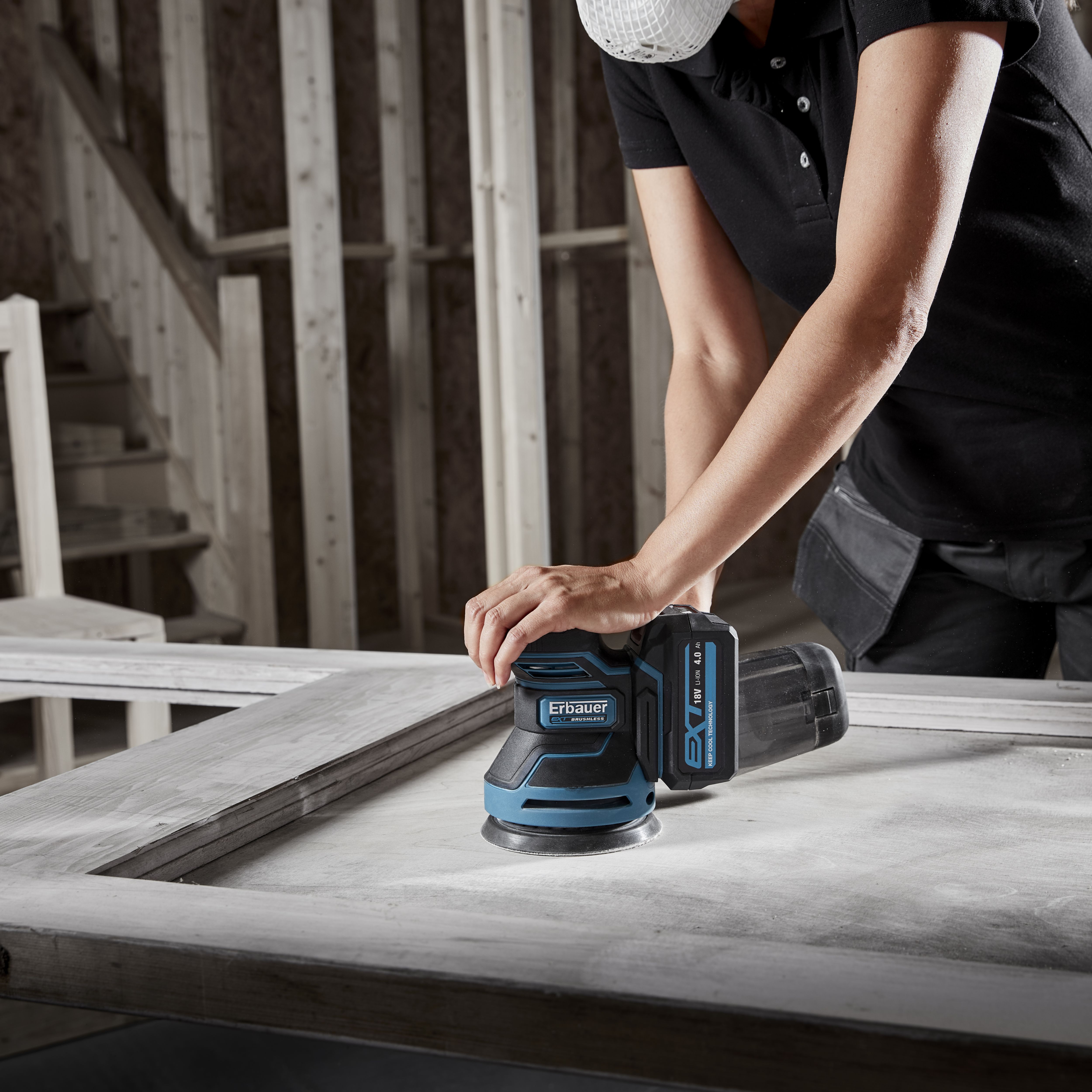 Erbauer EXT 18V Brushless Cordless Random orbit sander (Bare Tool ...