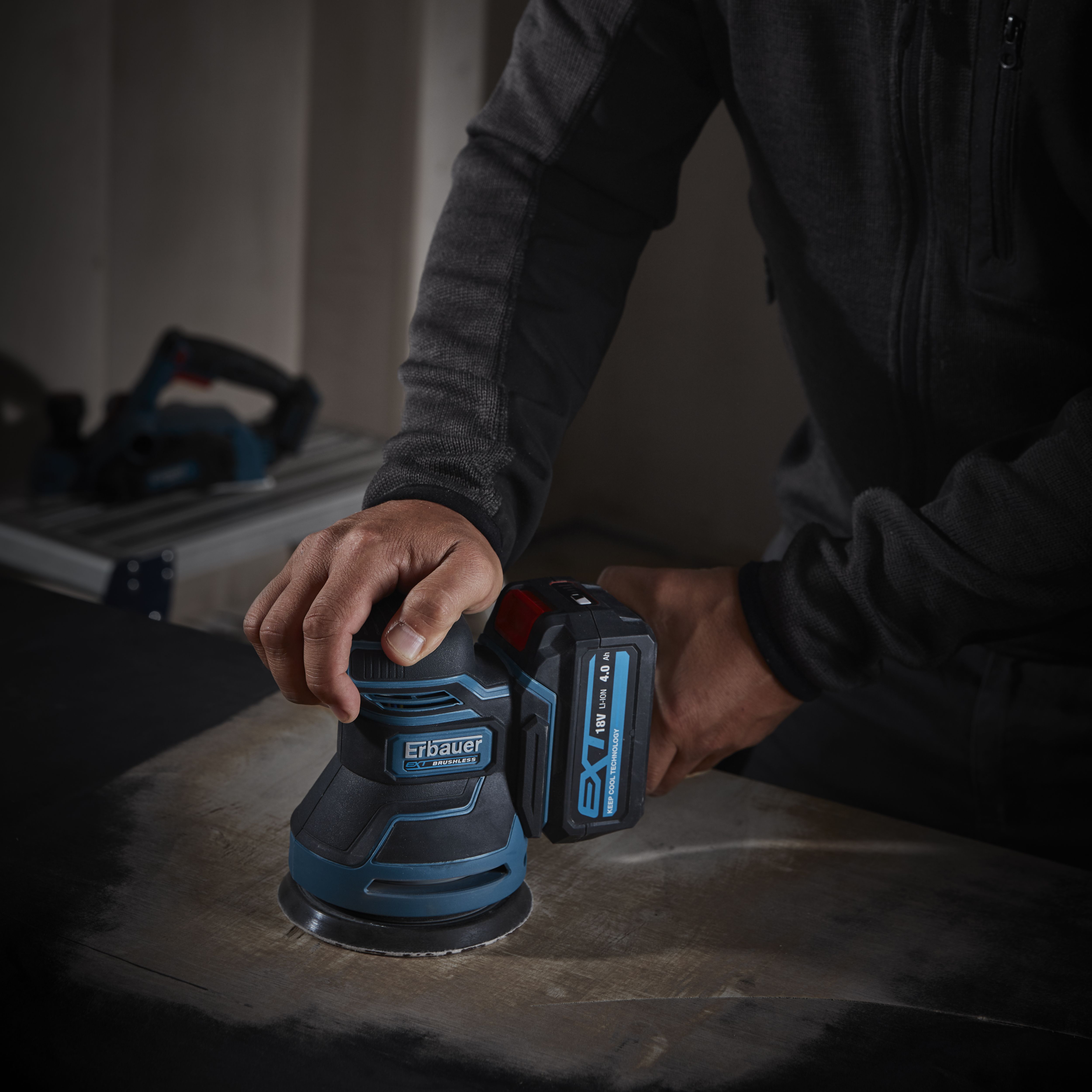 Erbauer EXT 18V Brushless Cordless Random orbit sander (Bare Tool ...
