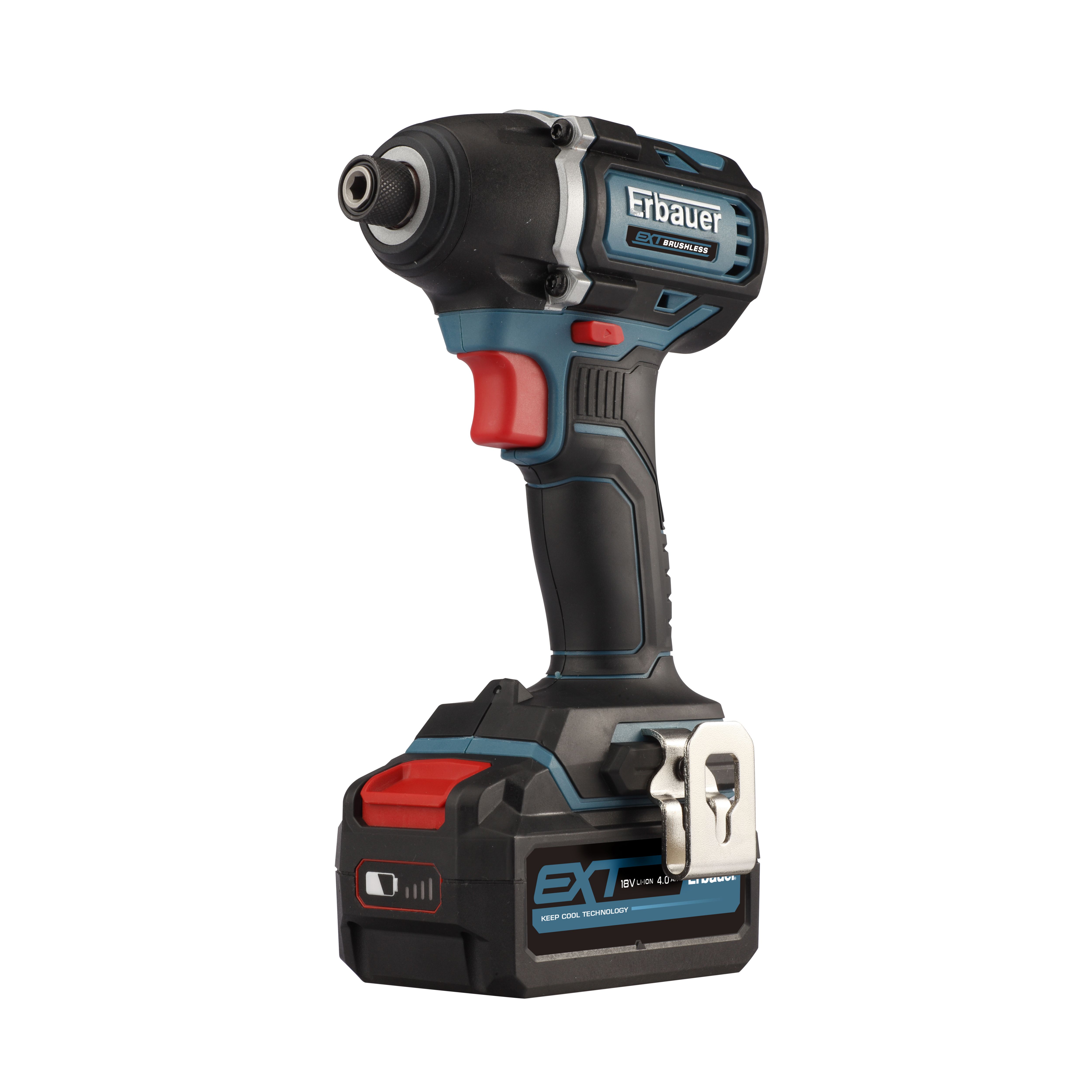 Erbauer EXT 18V Li-ion Brushless Cordless Impact driver (1 x 4Ah ...