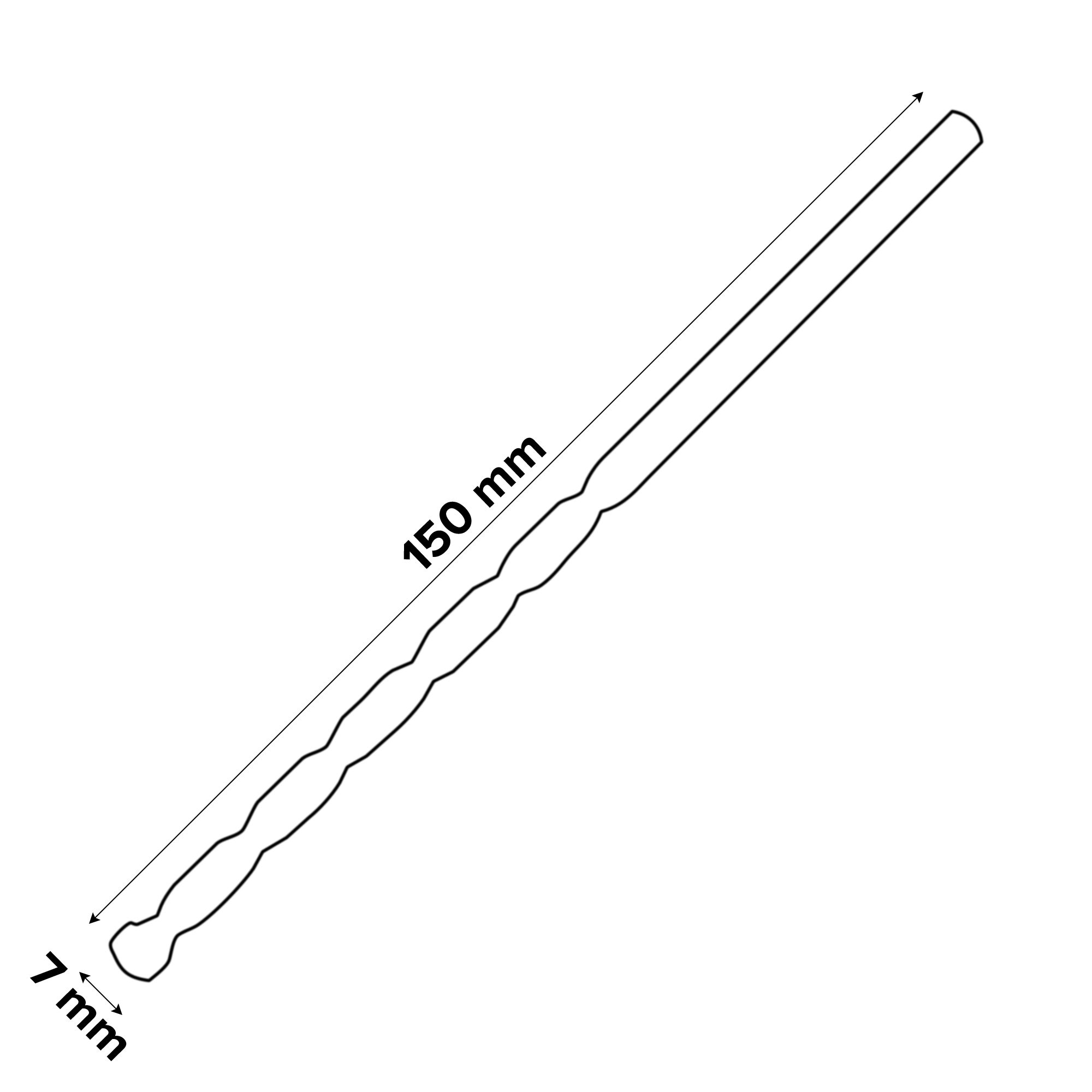 Erbauer Round Masonry Drill bit (Dia)7mm (L)150mm