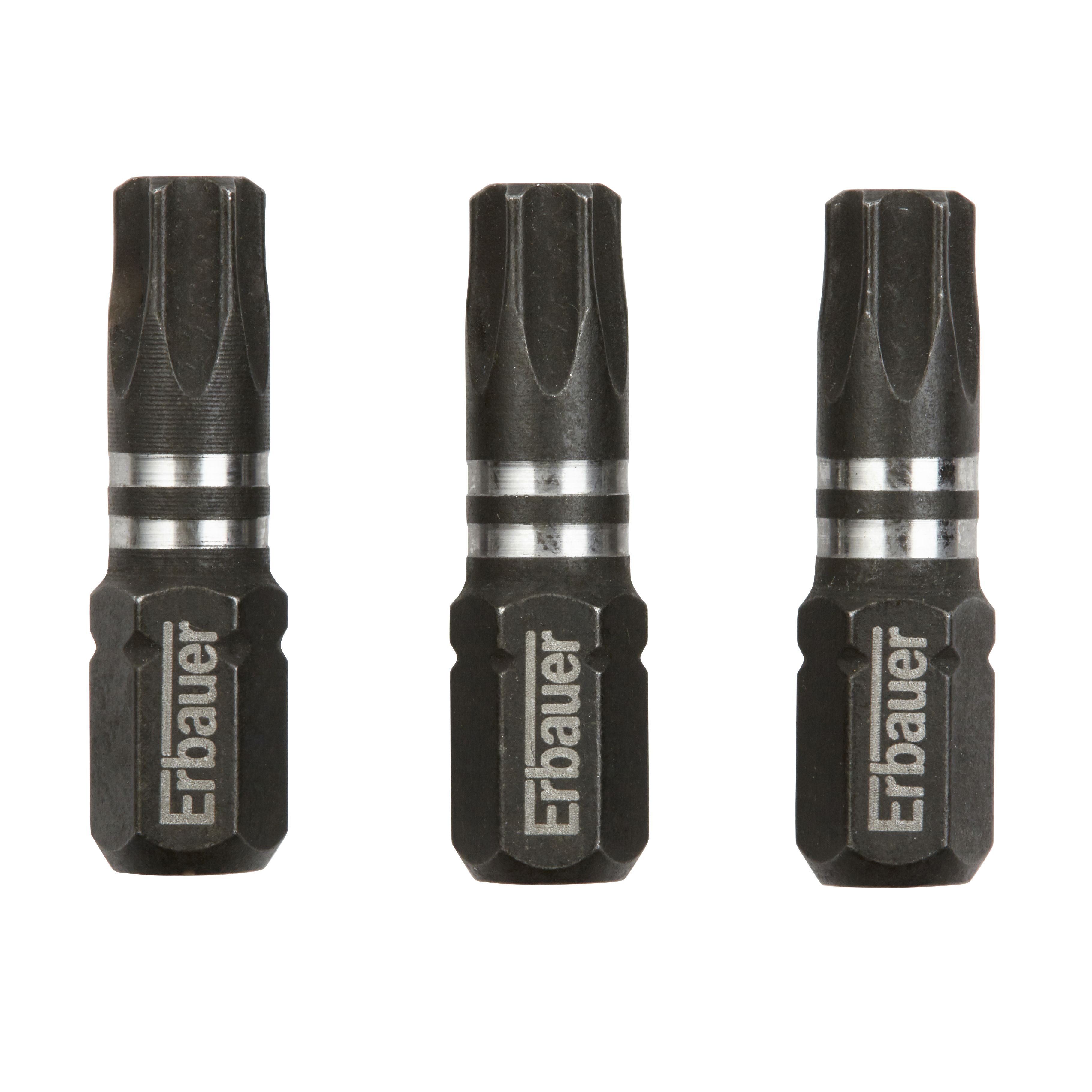 Erbauer TX30 Impact Screwdriver bits L 25mm Pack of 3