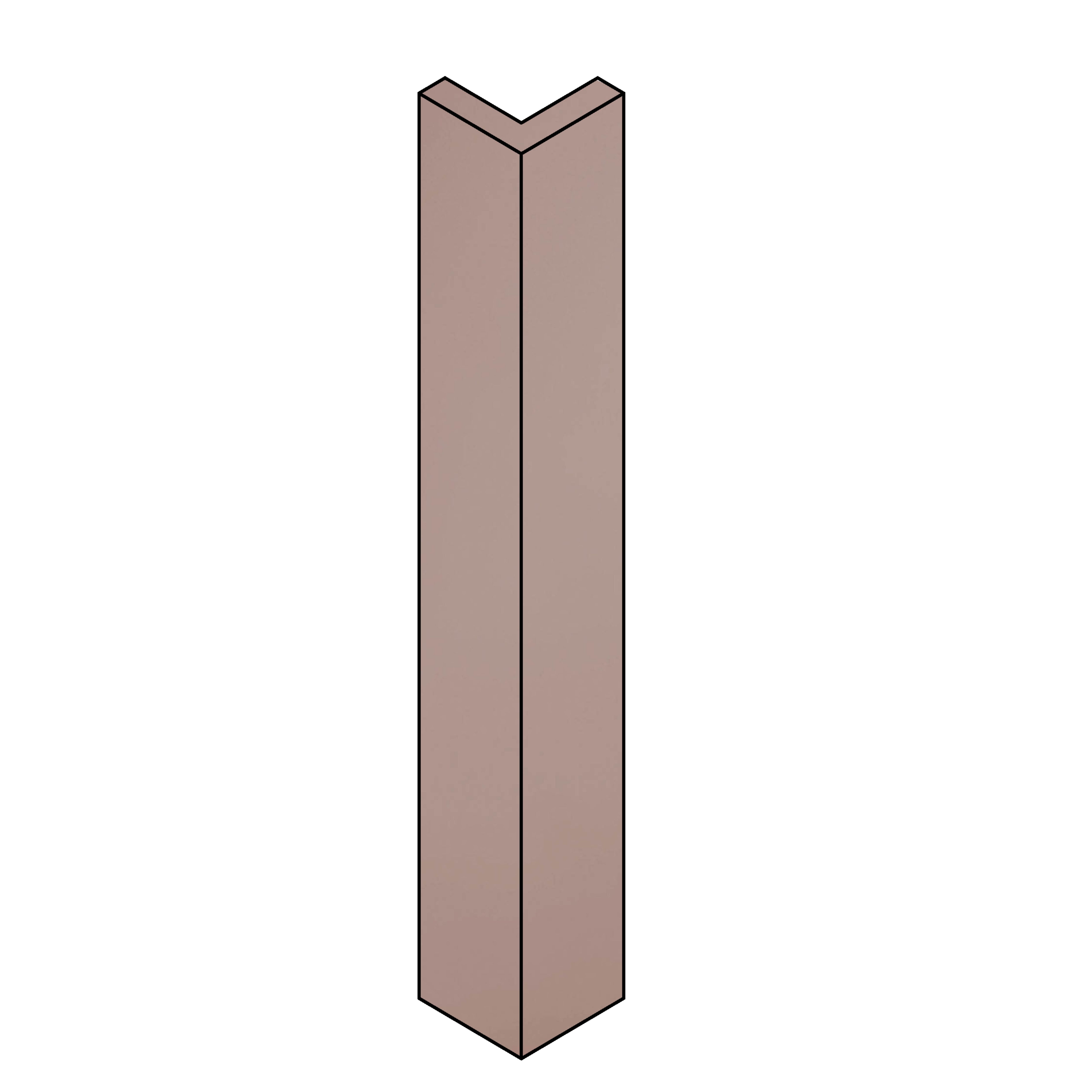 Ethos Innovo Matt antique rose Standard Wall corner post, (W)34mm (L ...