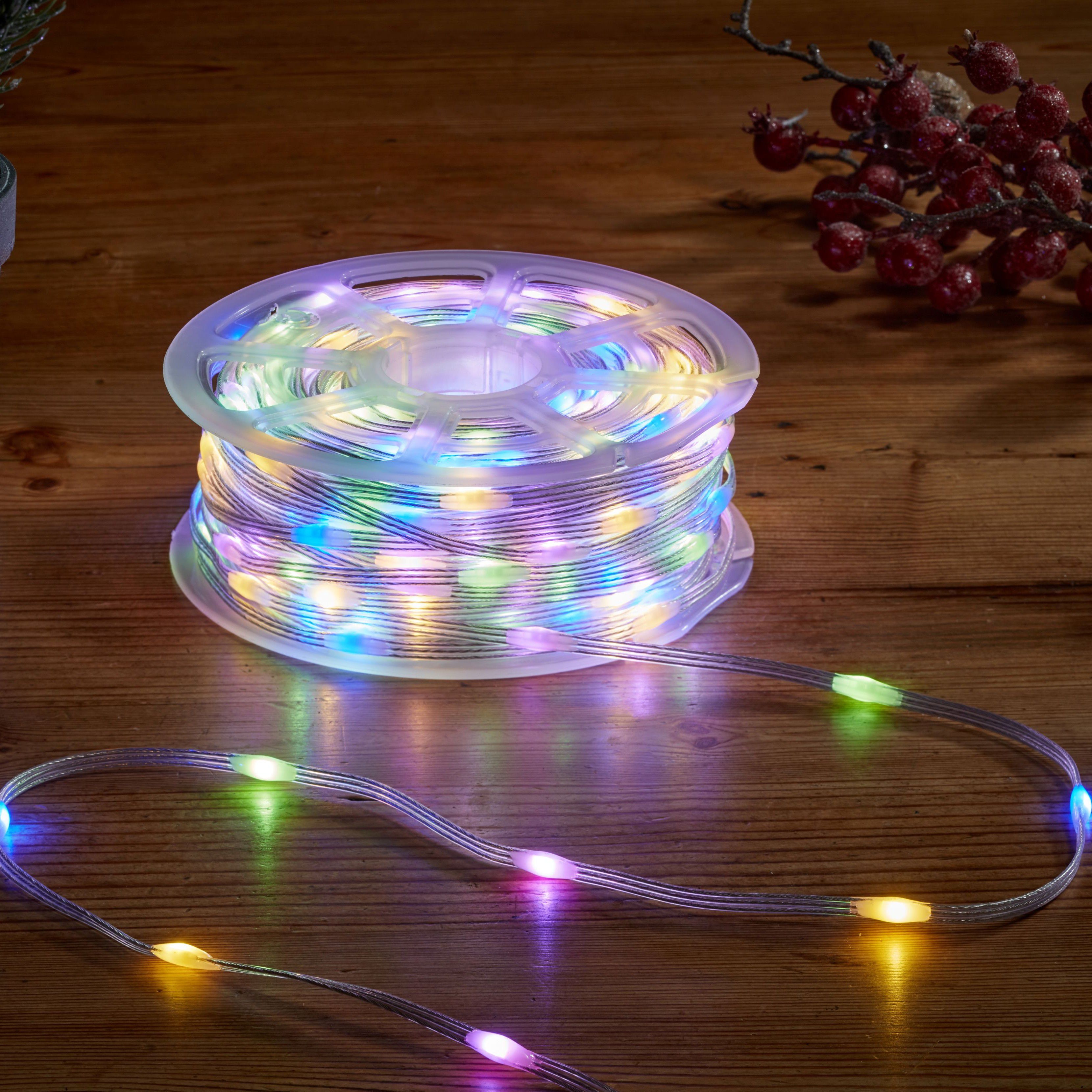 Eureka Mains-powered (plug-in) Warm white & multicolour LED Indoor ...
