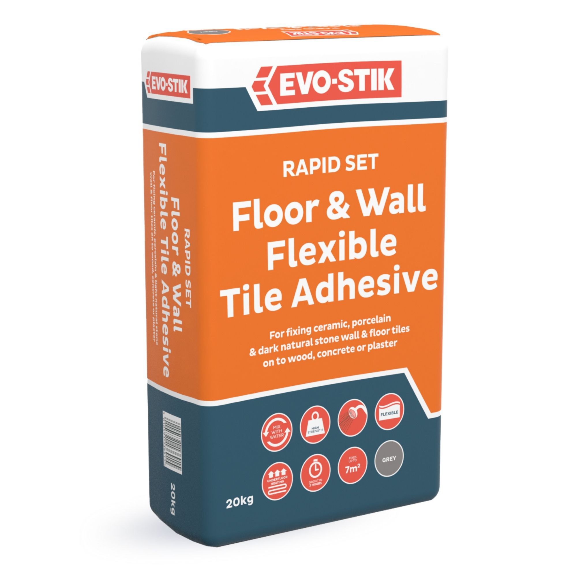 Evo-Stik Flexible Grey Wall & floor tile Adhesive, 20kg