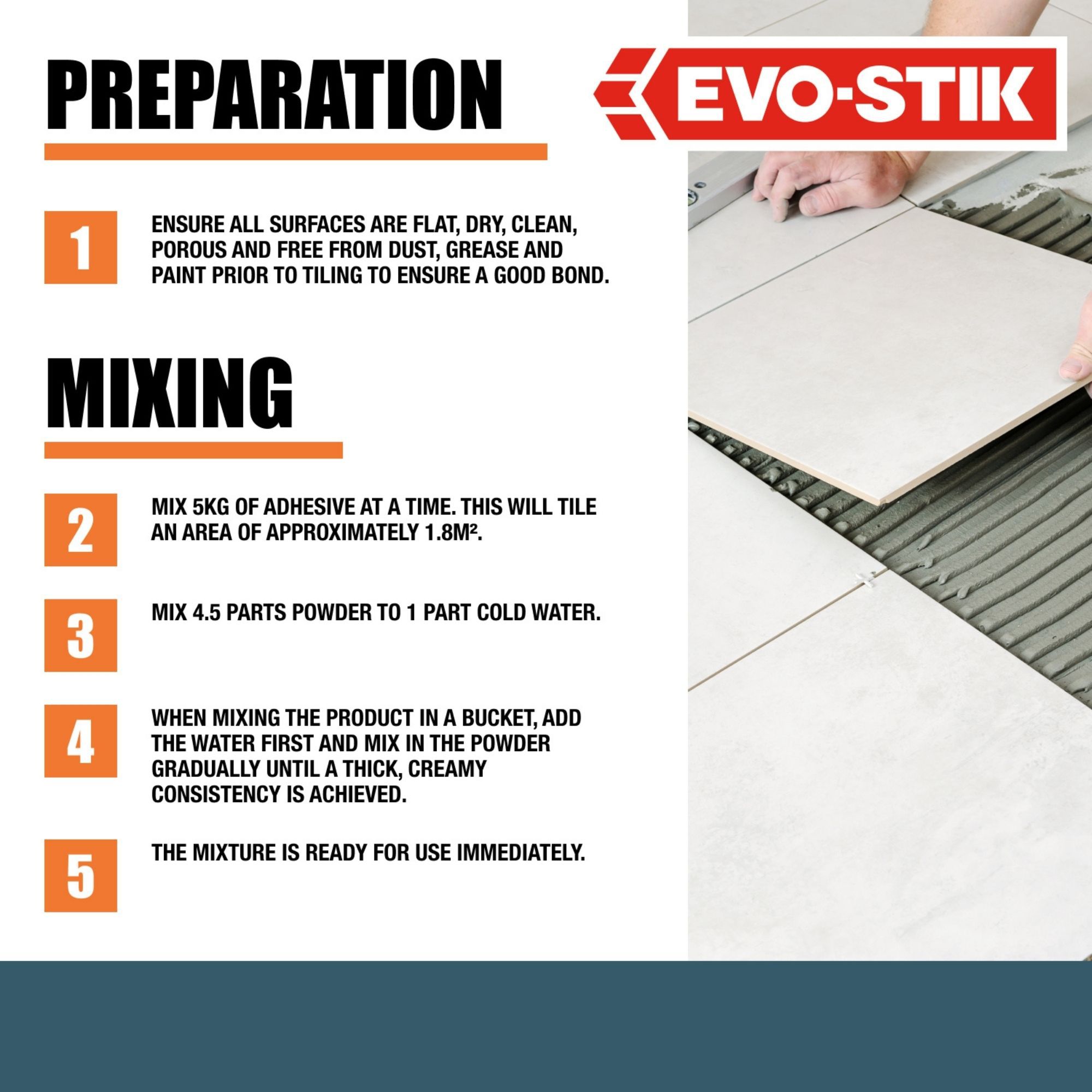 Evo-Stik Flexible Grey Wall & floor tile Adhesive, 20kg