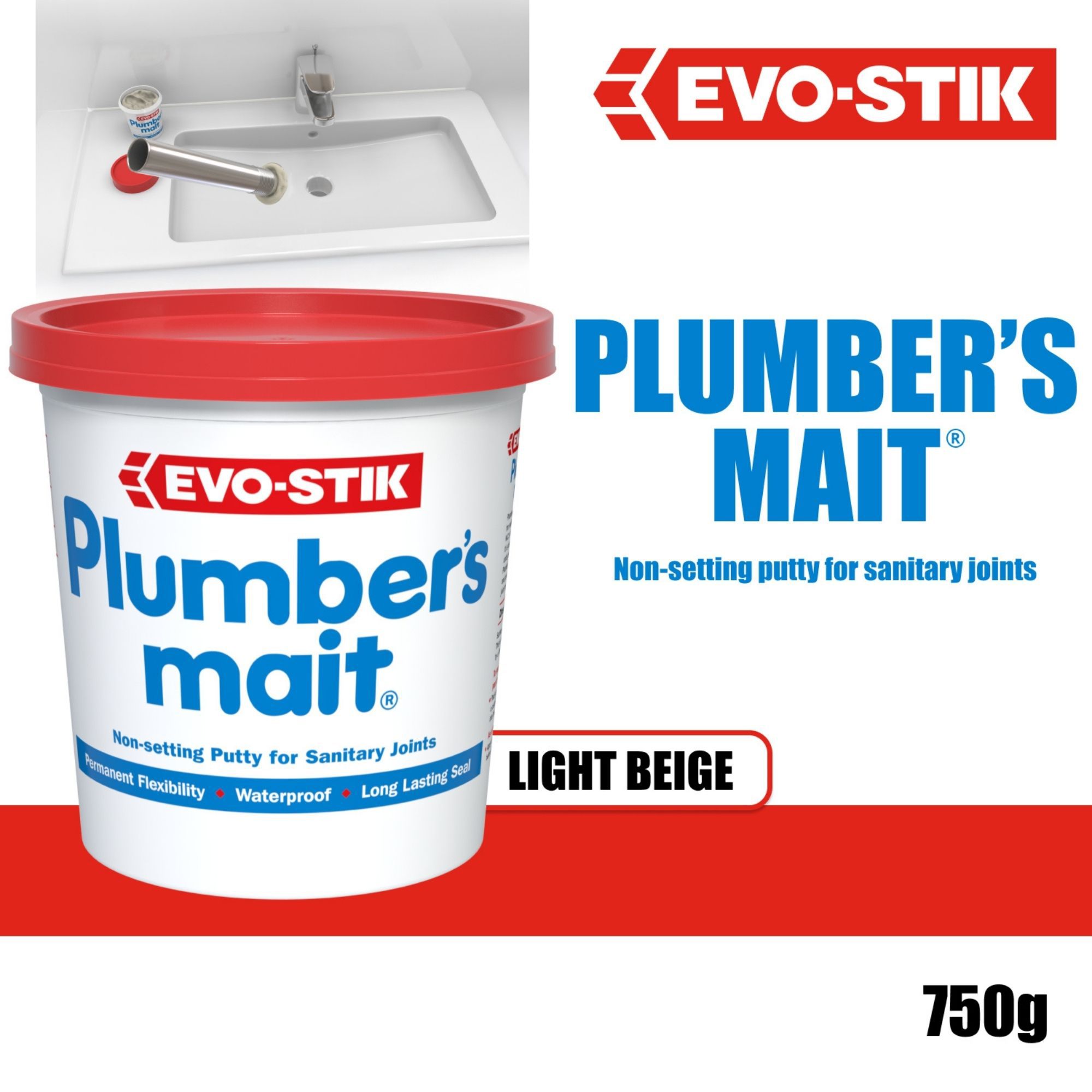 Evo-Stik Plumber's Mait Putty 750g