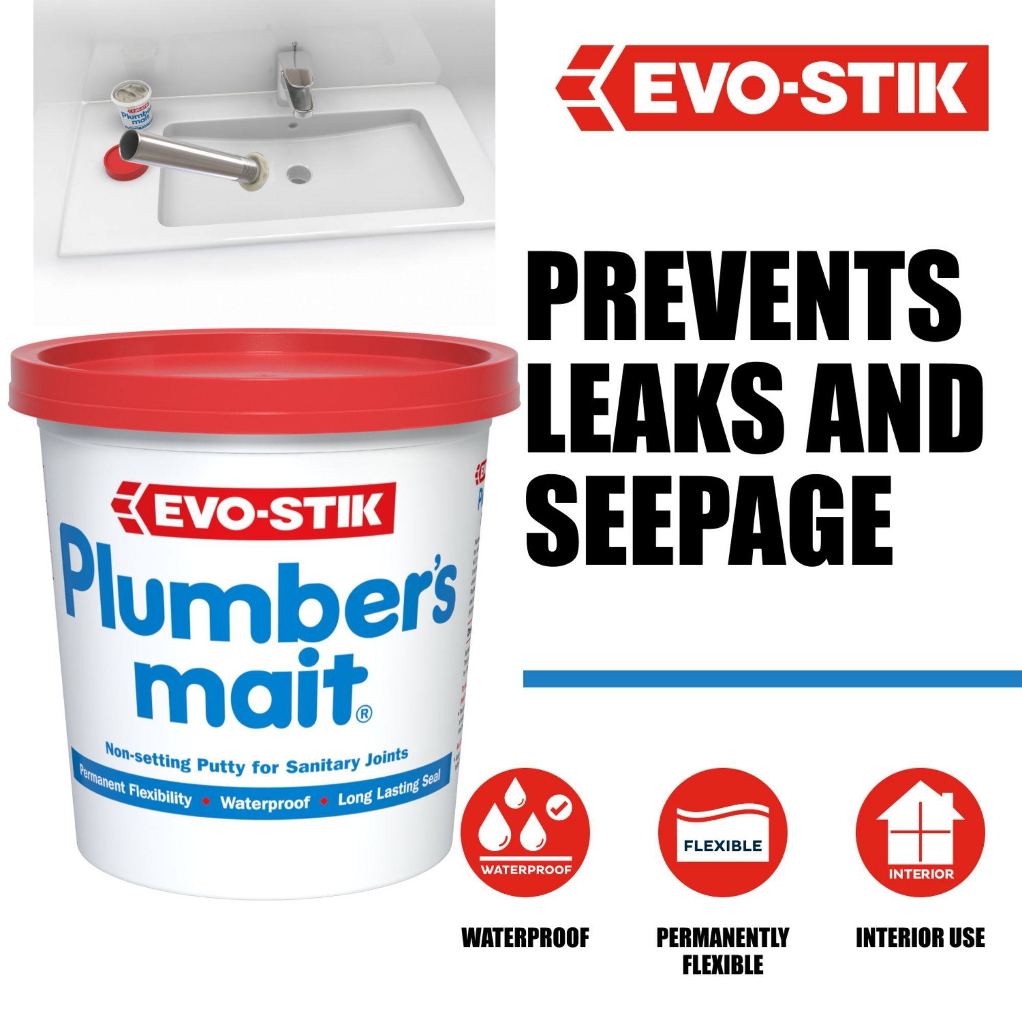 Evo-Stik Plumber's Mait Putty 750g