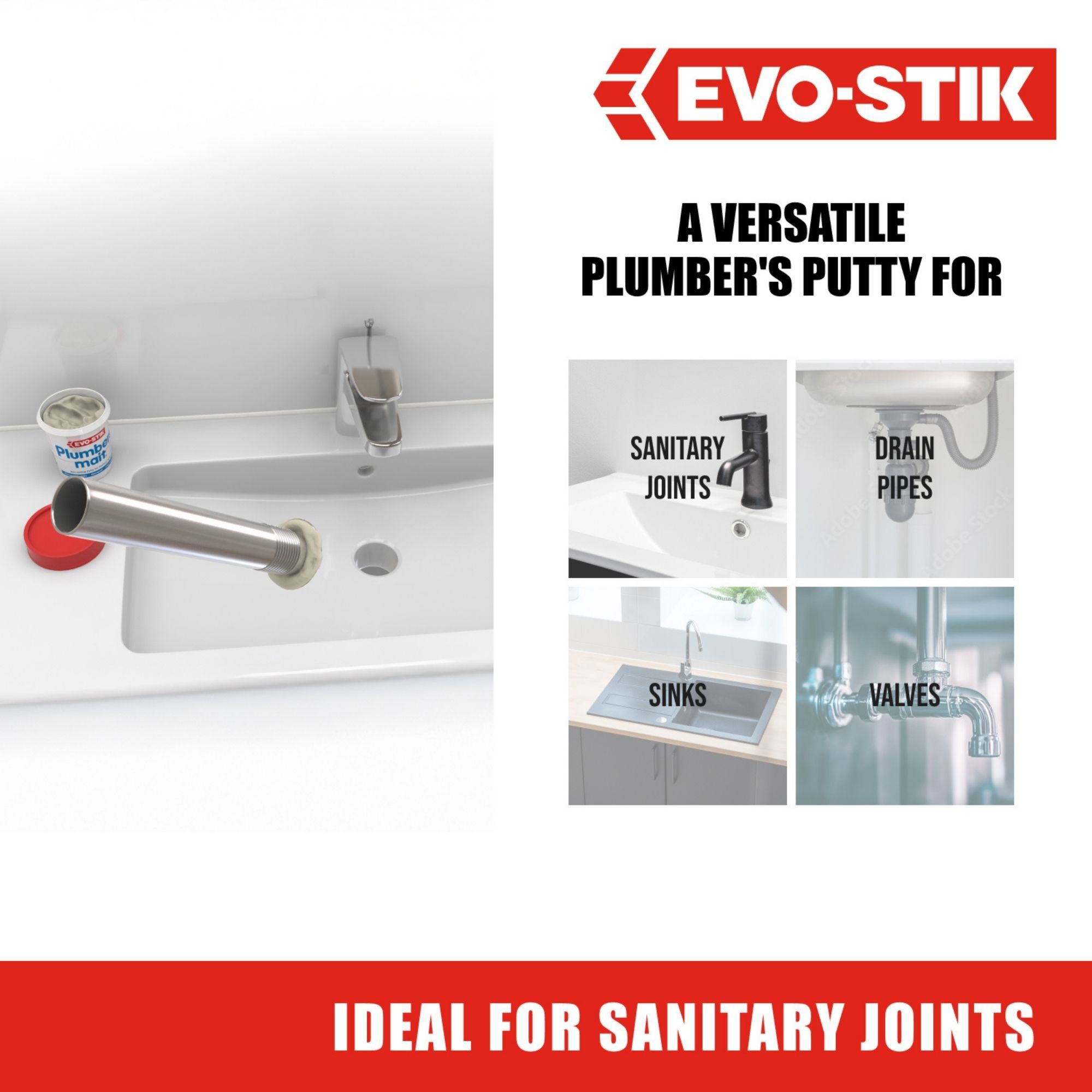 Evo-Stik Plumber's Mait Putty 750g