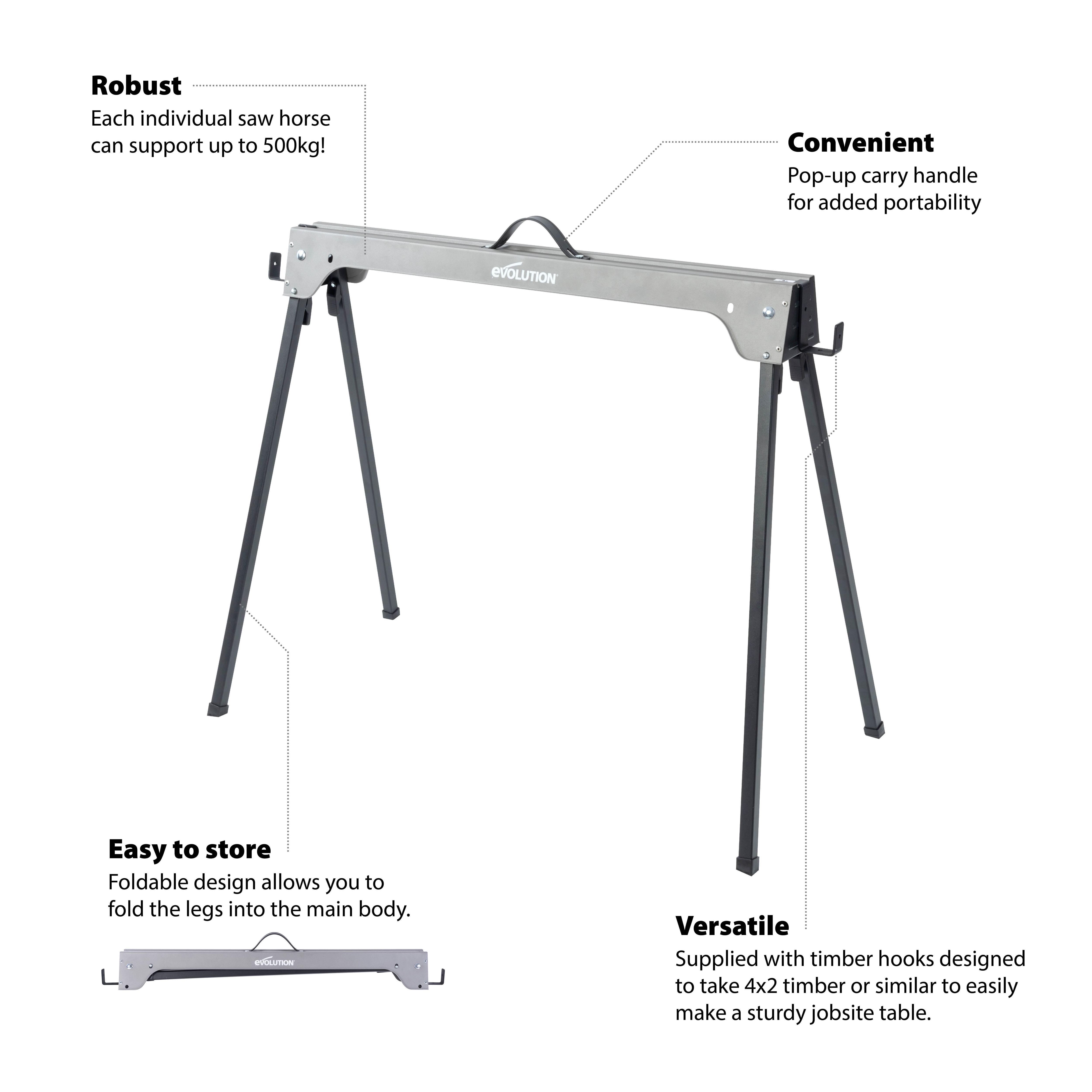 Evolution Foldable Saw horse, Pack of 2