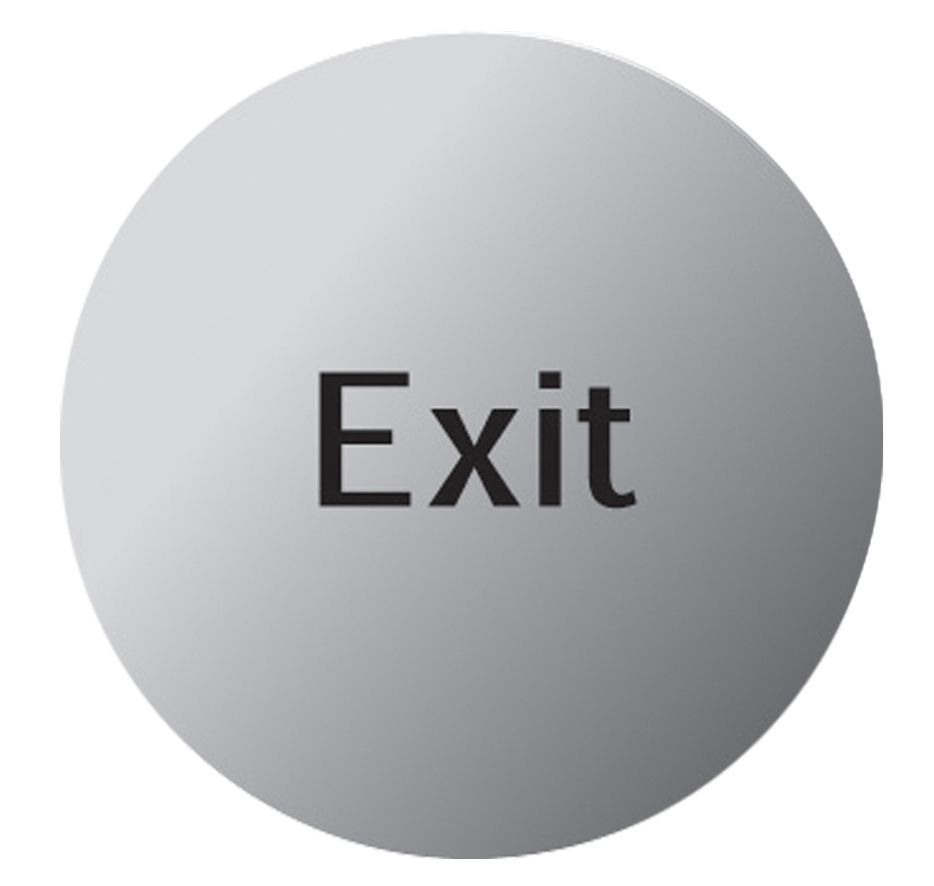 Exit Stainless steel Safety sign | DIY at B&Q