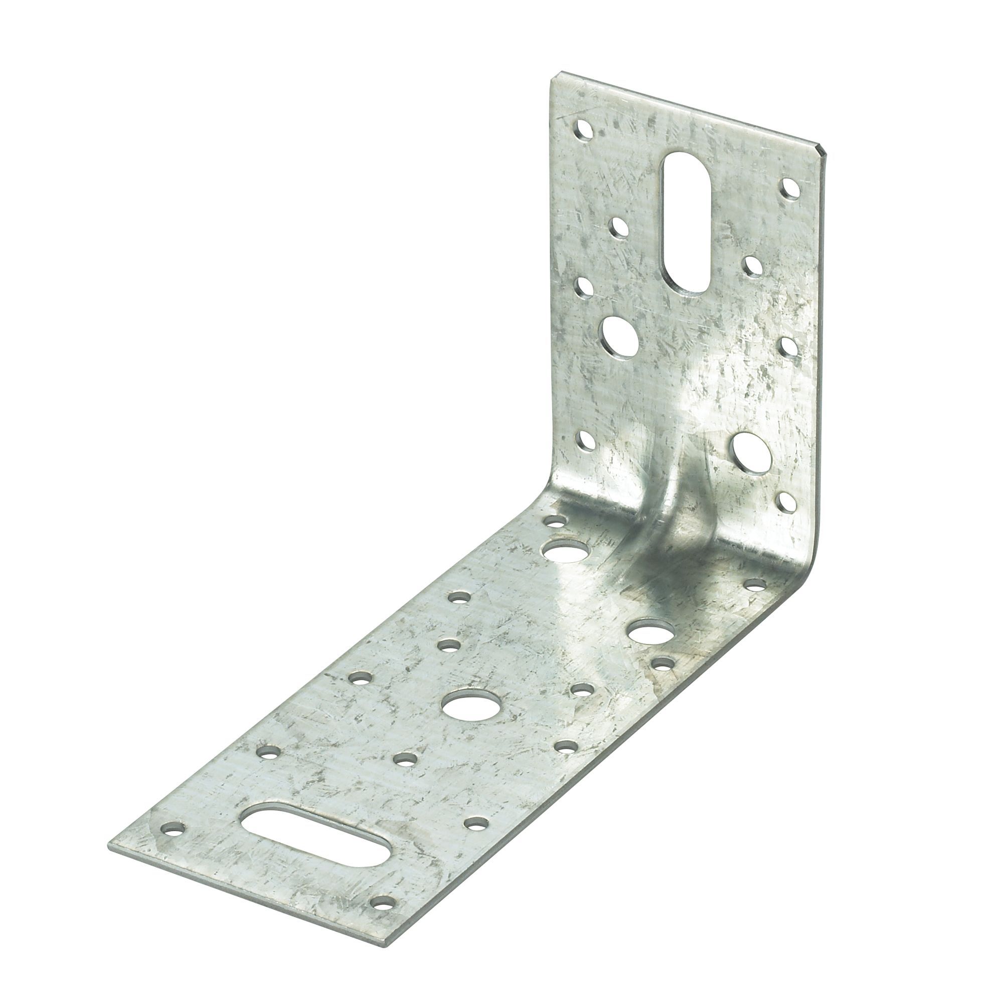 Expamet Zinc effect Galvanised Steel Heavy duty Angle bracket (H)150mm ...