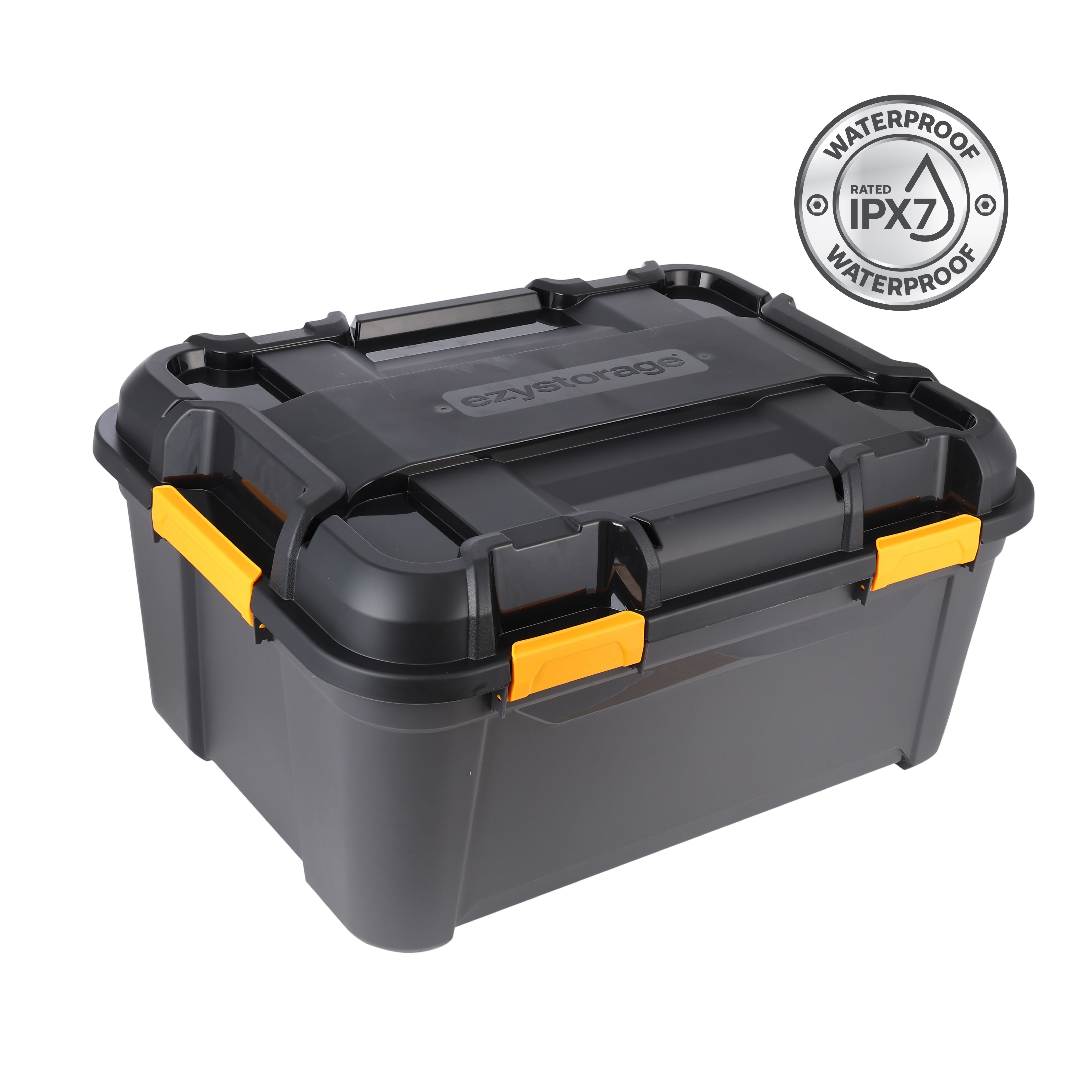Ezy Storage Bunker tough Heavy duty Black 120L XL Plastic Stackable ...