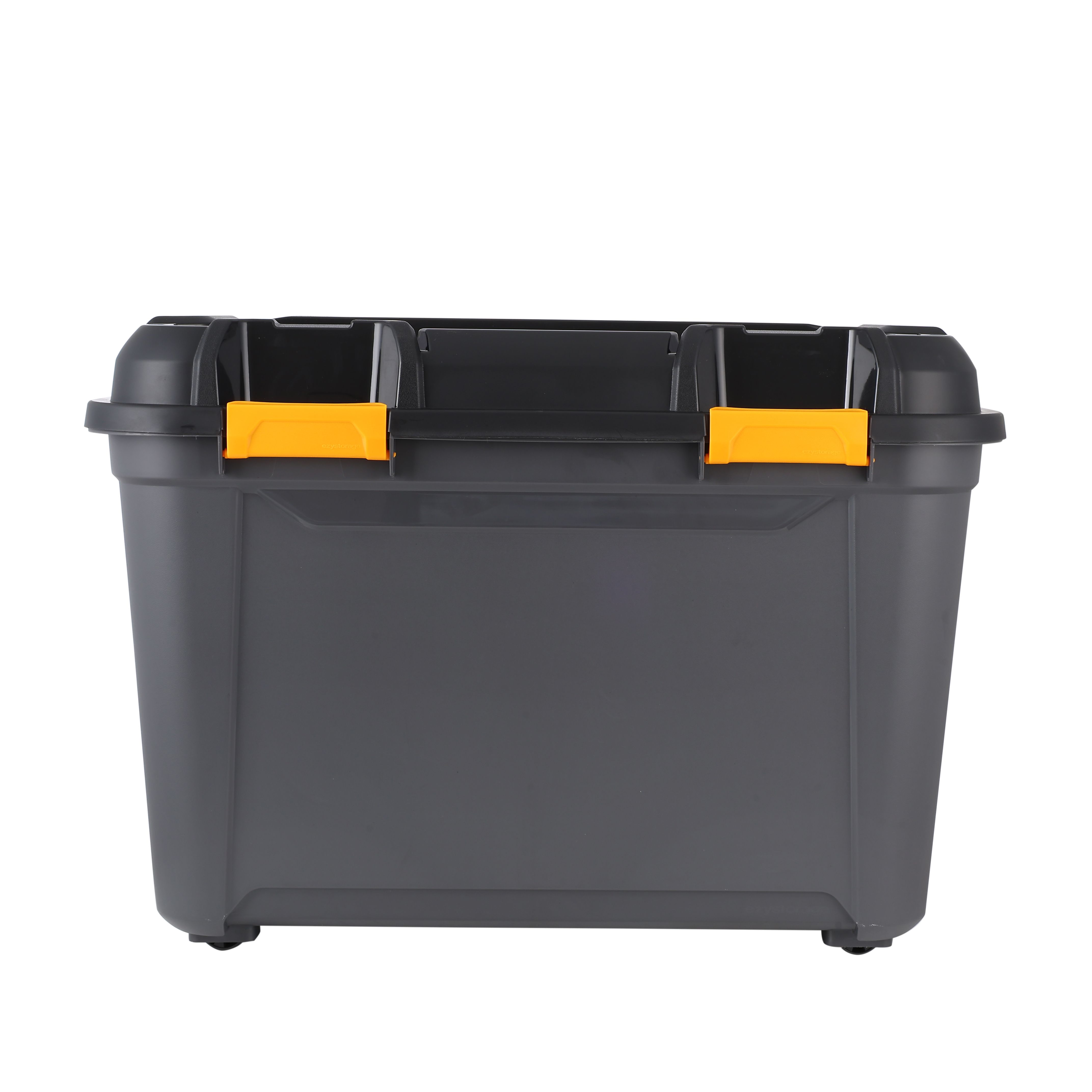 Ezy Storage Bunker tough Heavy duty Black 160L XXL Plastic Stackable ...
