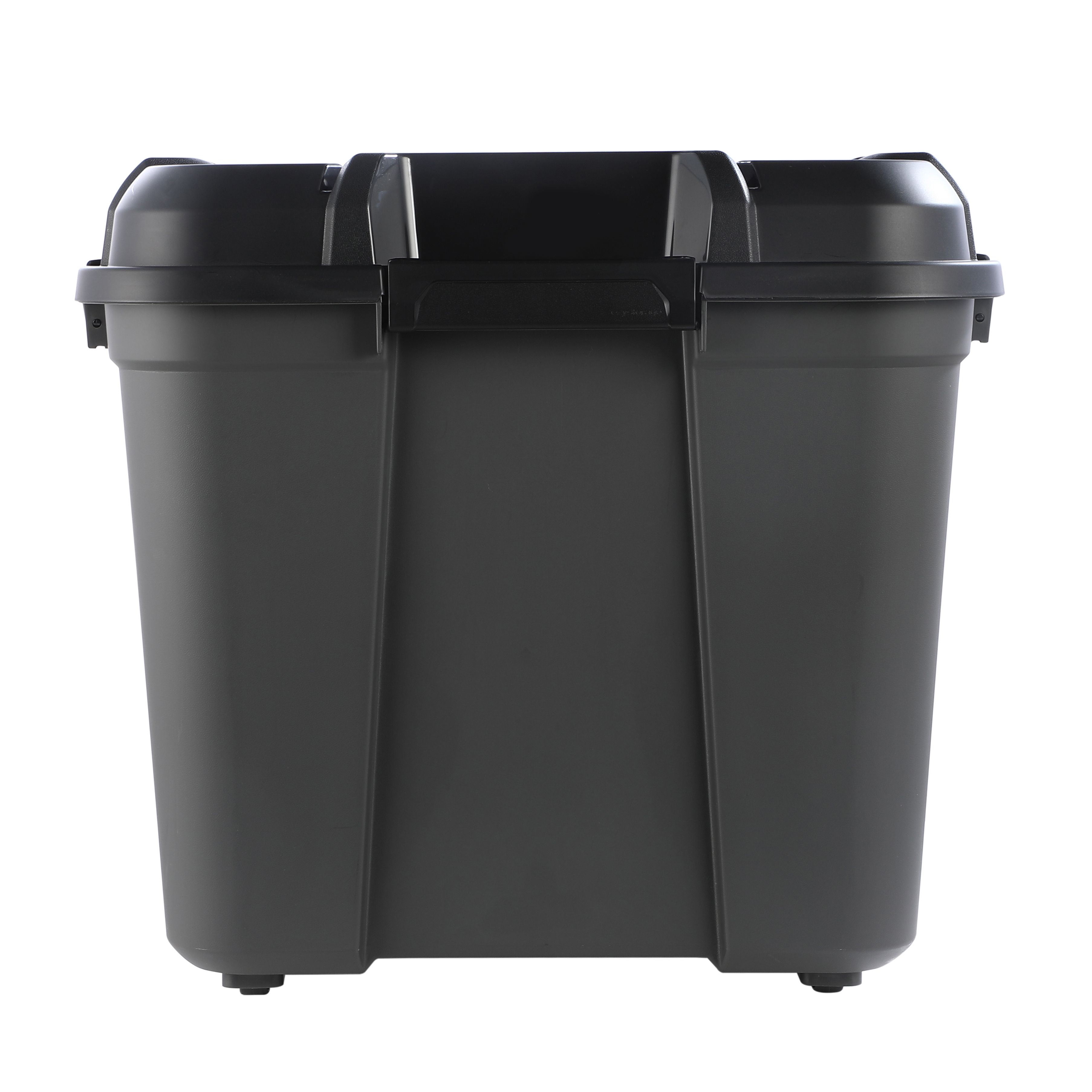 Ezy Storage Bunker tough Heavy duty Black 160L XXL Plastic Stackable ...