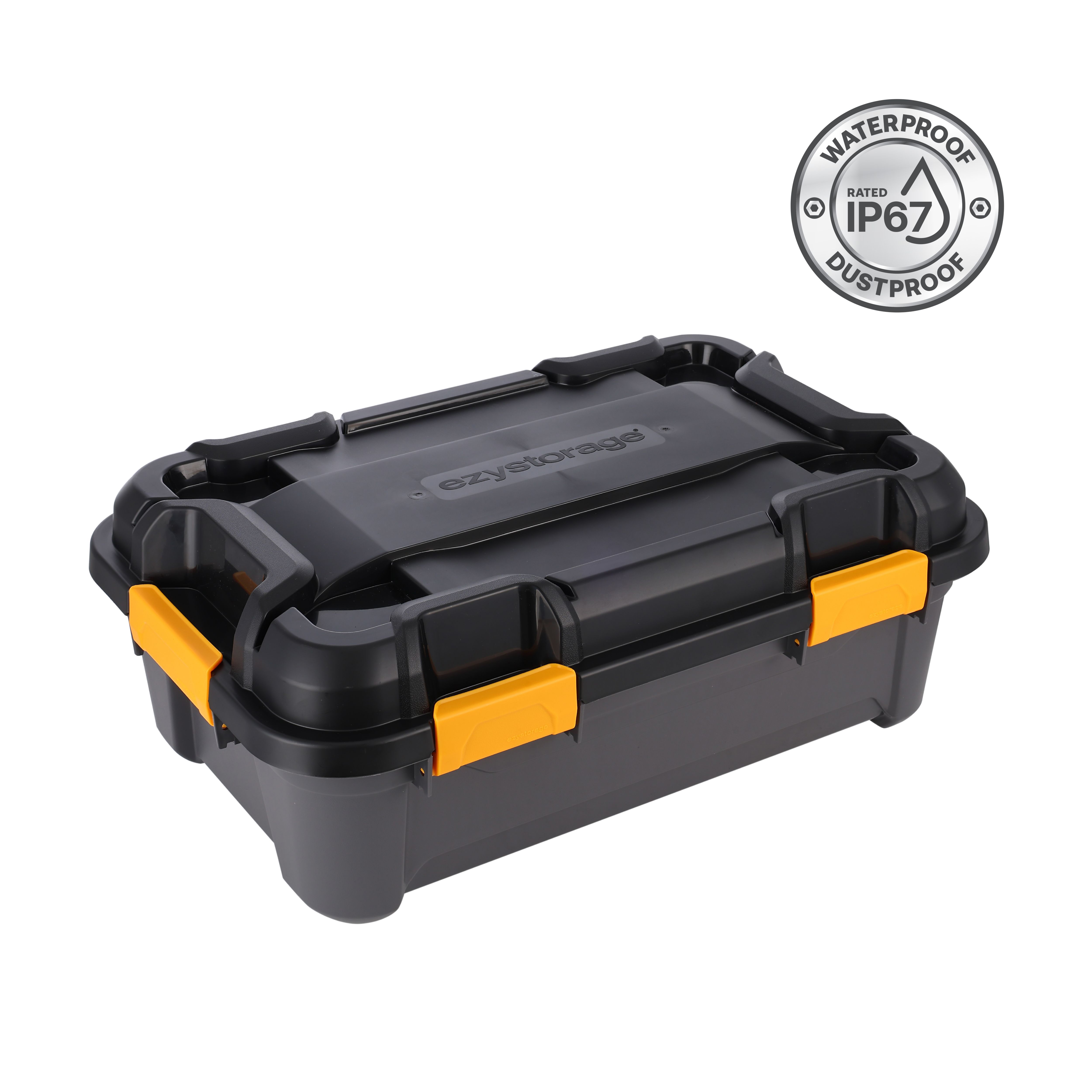 Ezy Storage Bunker tough Heavy duty Black 31L Medium Plastic Stackable ...