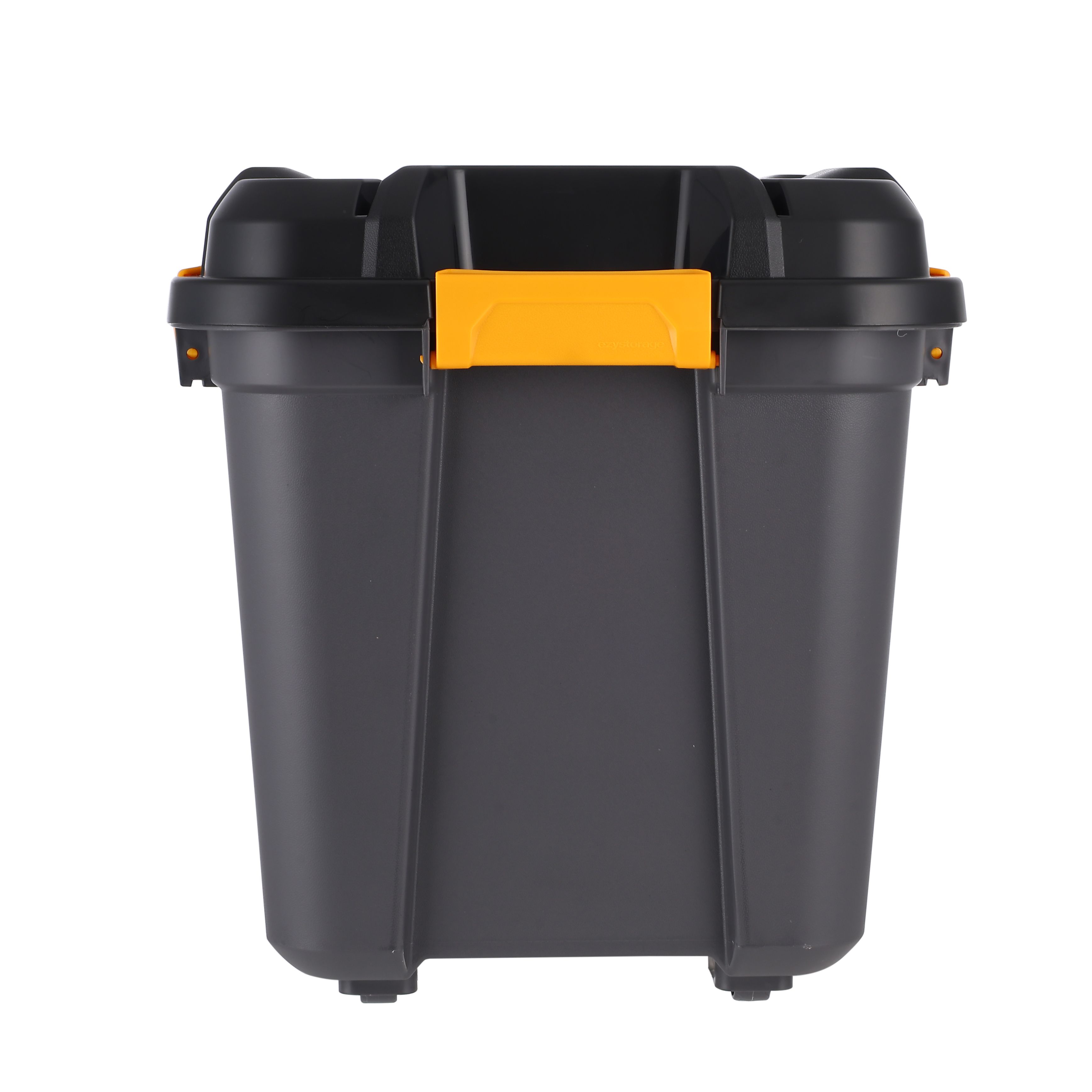 Ezy Storage Bunker tough Heavy duty Black 55L Medium Plastic Stackable ...