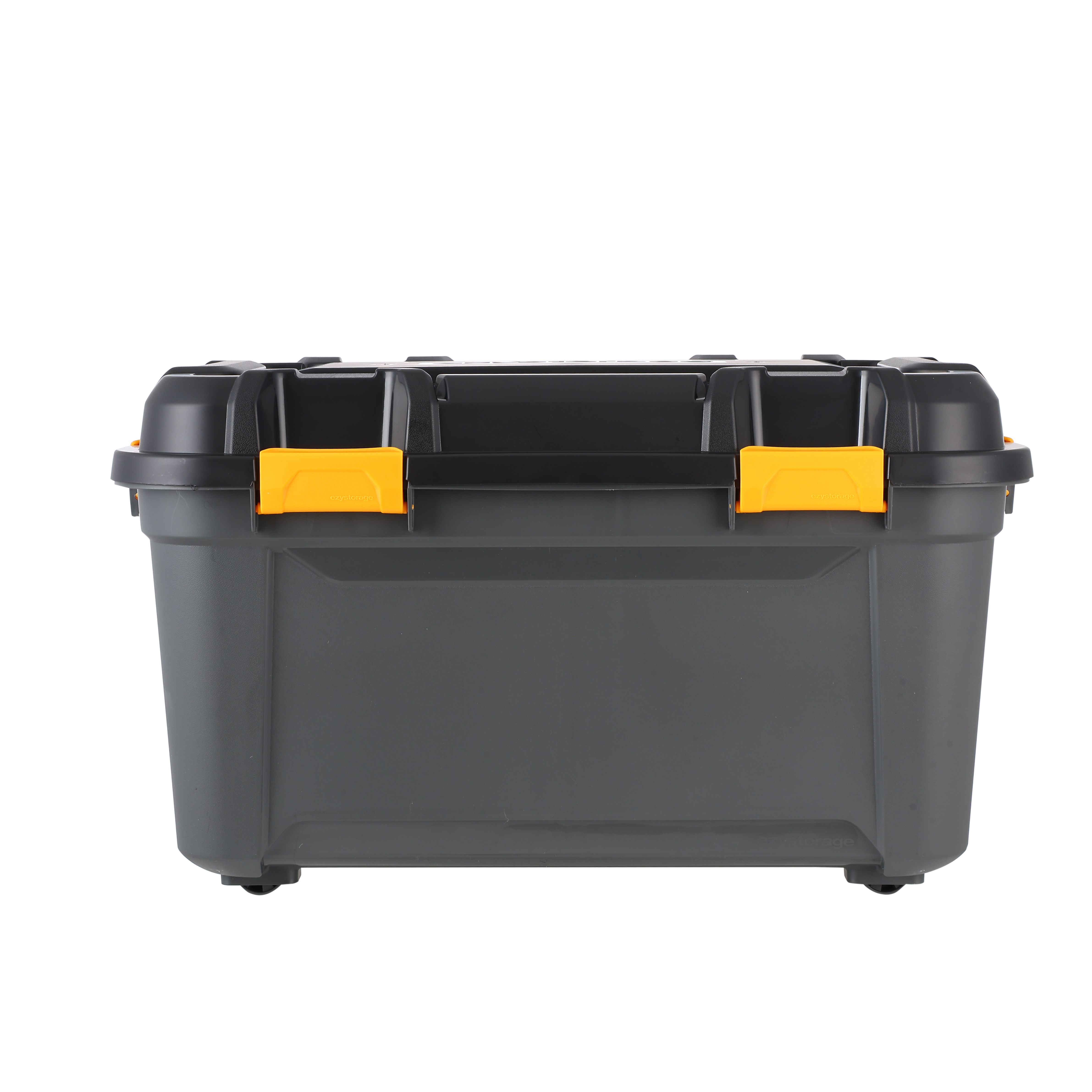 Ezy Storage Bunker tough Heavy duty Black 80L Large Plastic Stackable ...