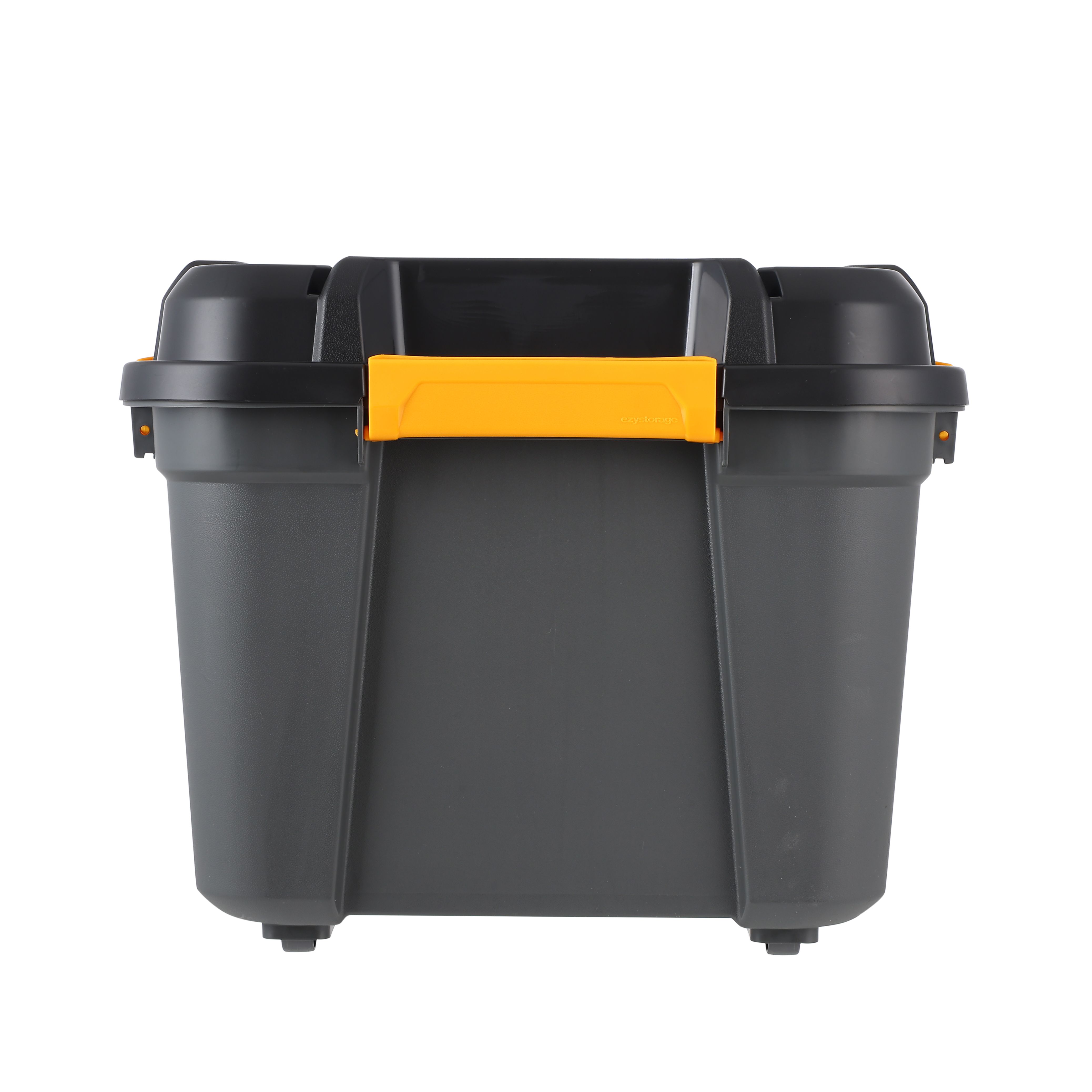 Ezy Storage Bunker tough Heavy duty Black 80L Large Plastic Stackable ...