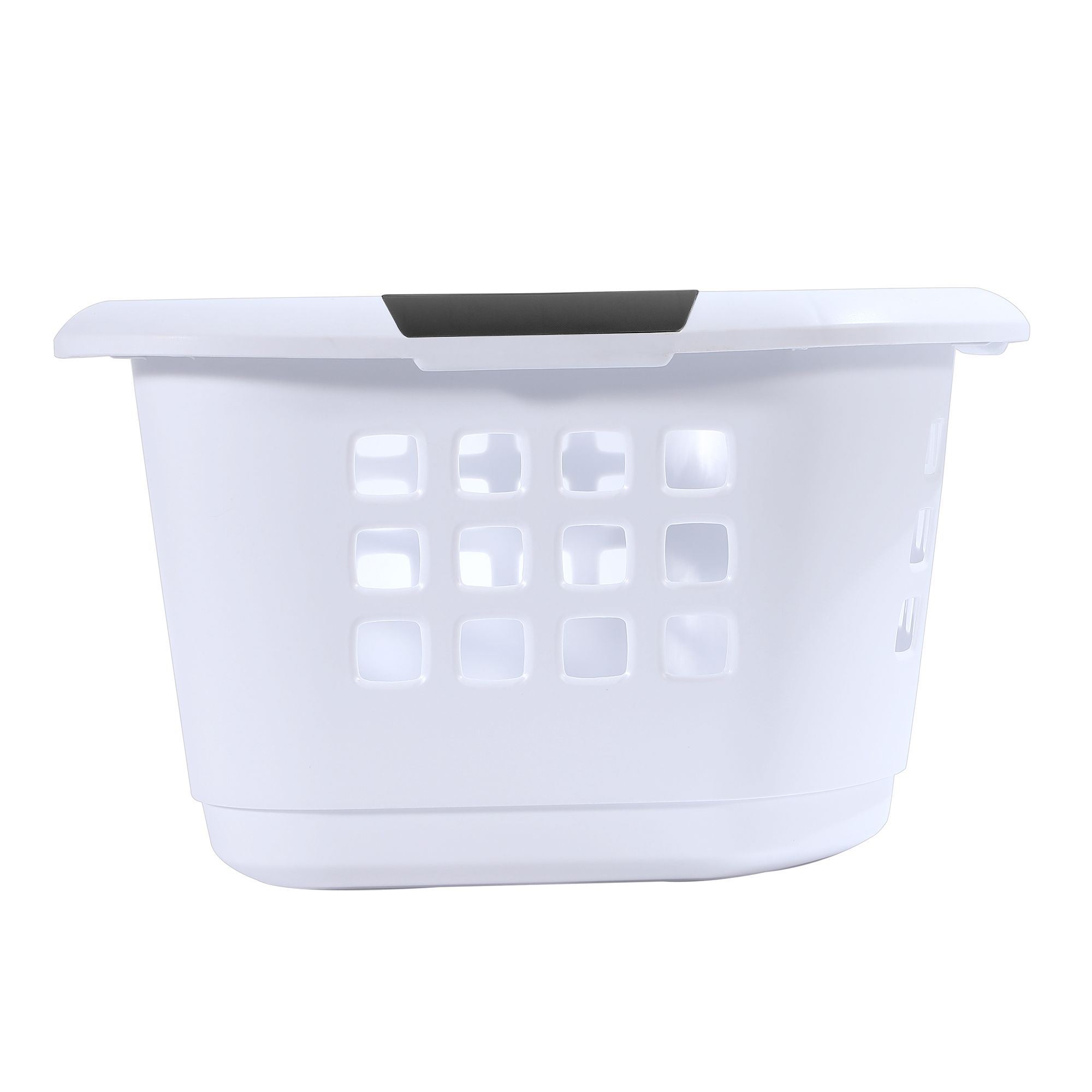 Ezy Storage Encore Matt White Plastic Large Laundry basket, 51L