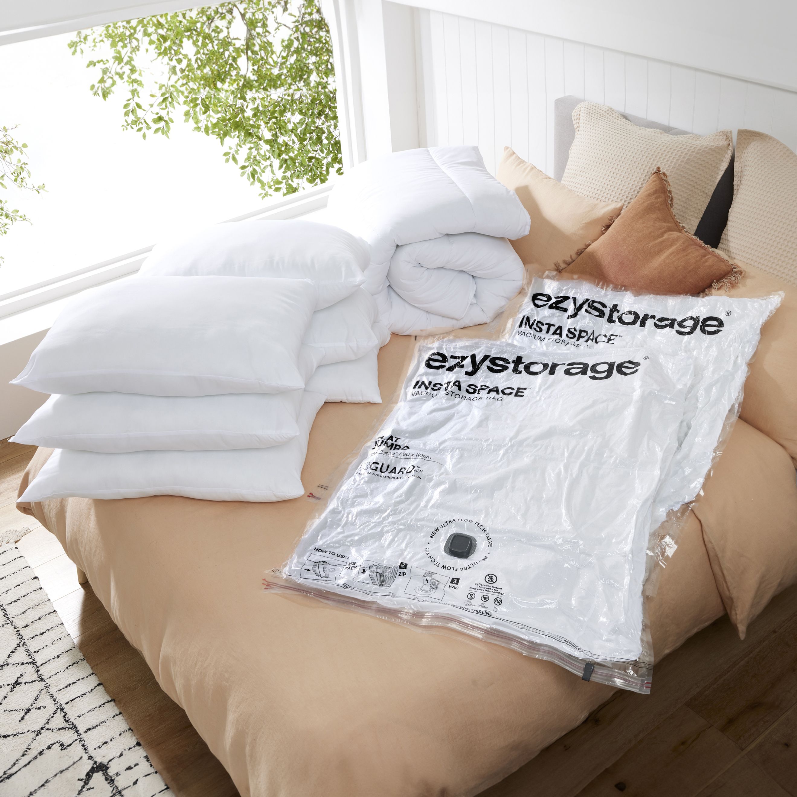 Ezy Storage Insta space Jumbo Vacuum storage bag, Pack of 2