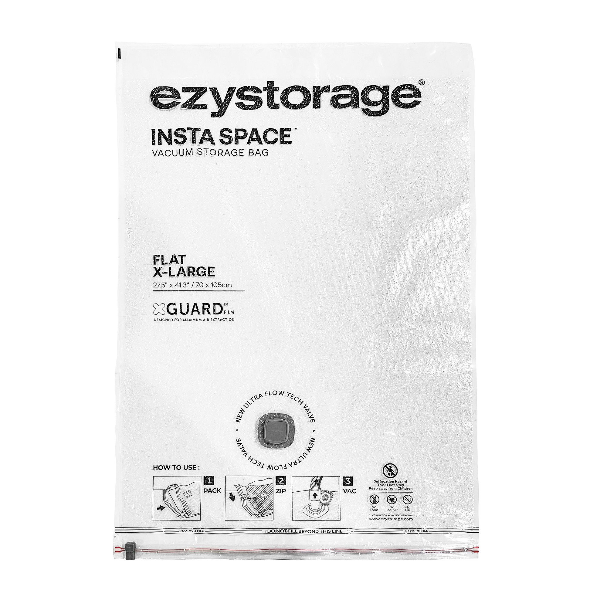 Ezy Storage Insta space XL Vacuum storage bag, Pack of 2