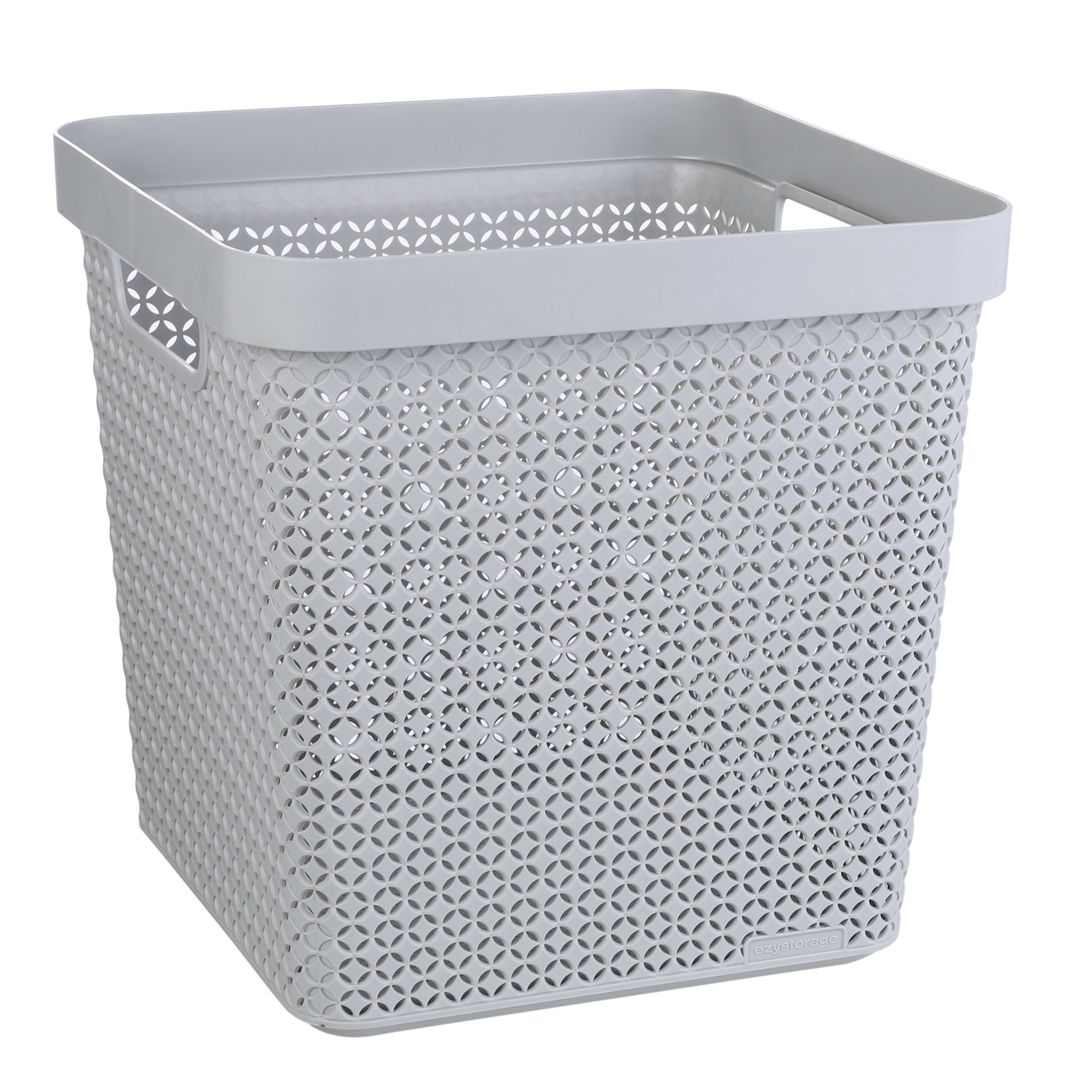 Ezy Storage Mode Matt grey Plastic Nestable Storage basket (H)27.7cm (W ...