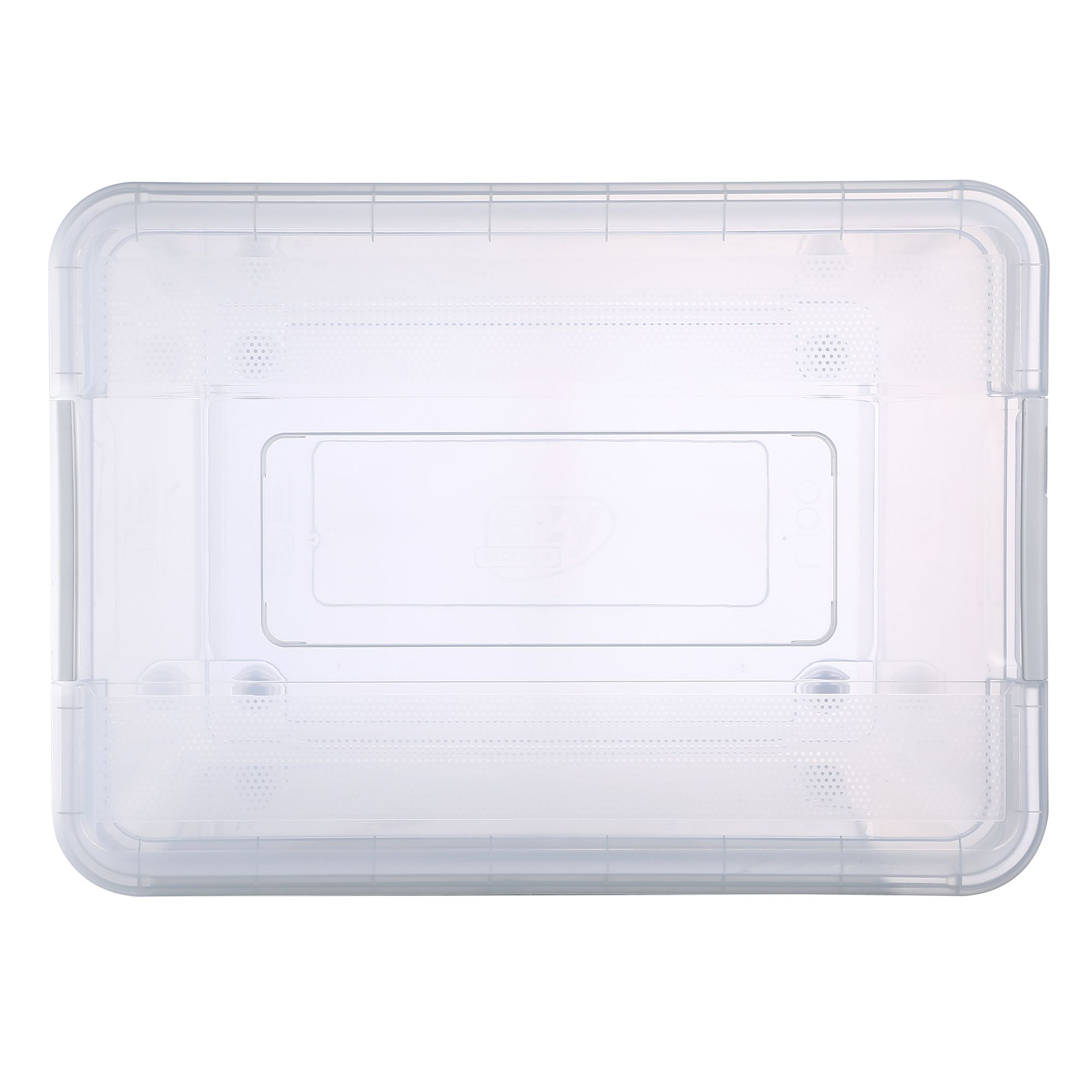 Ezy Storage Solutions+ Clear 100L XXL Plastic Stackable Wheeled Storage ...