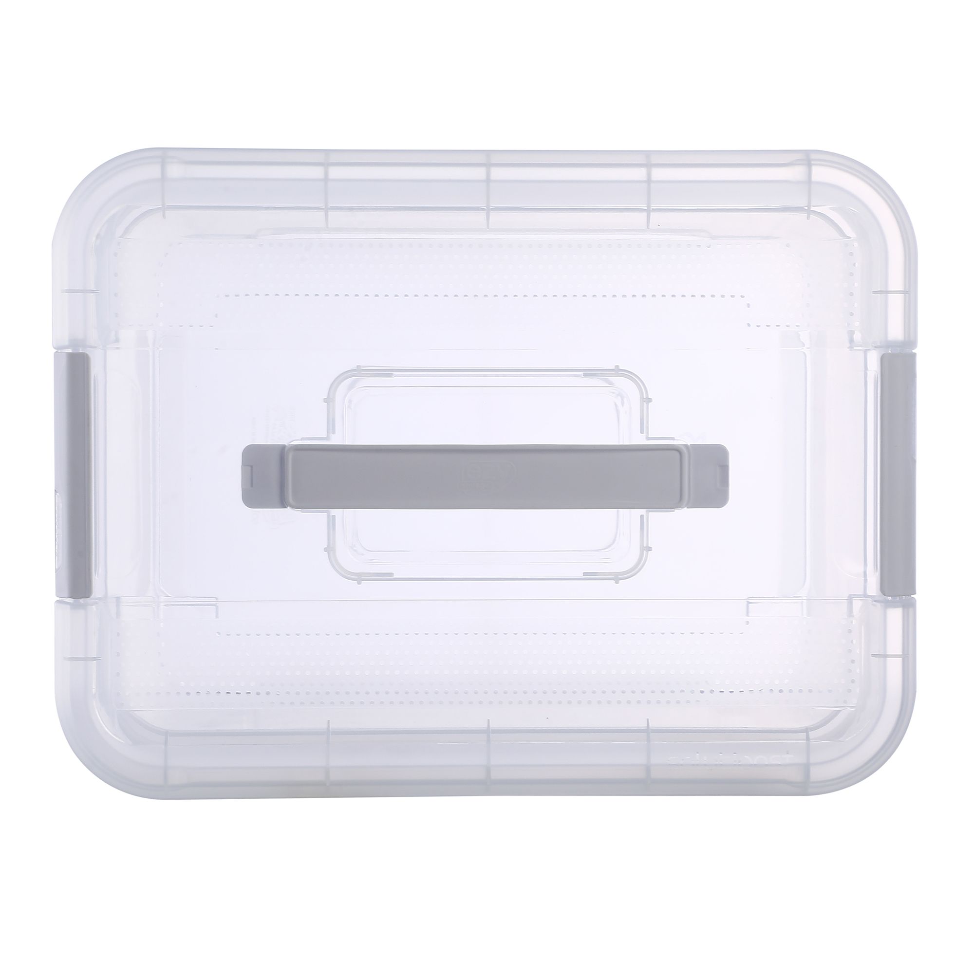 Ezy Storage Solutions+ Clear 13L Medium Plastic Stackable Storage box with Lid