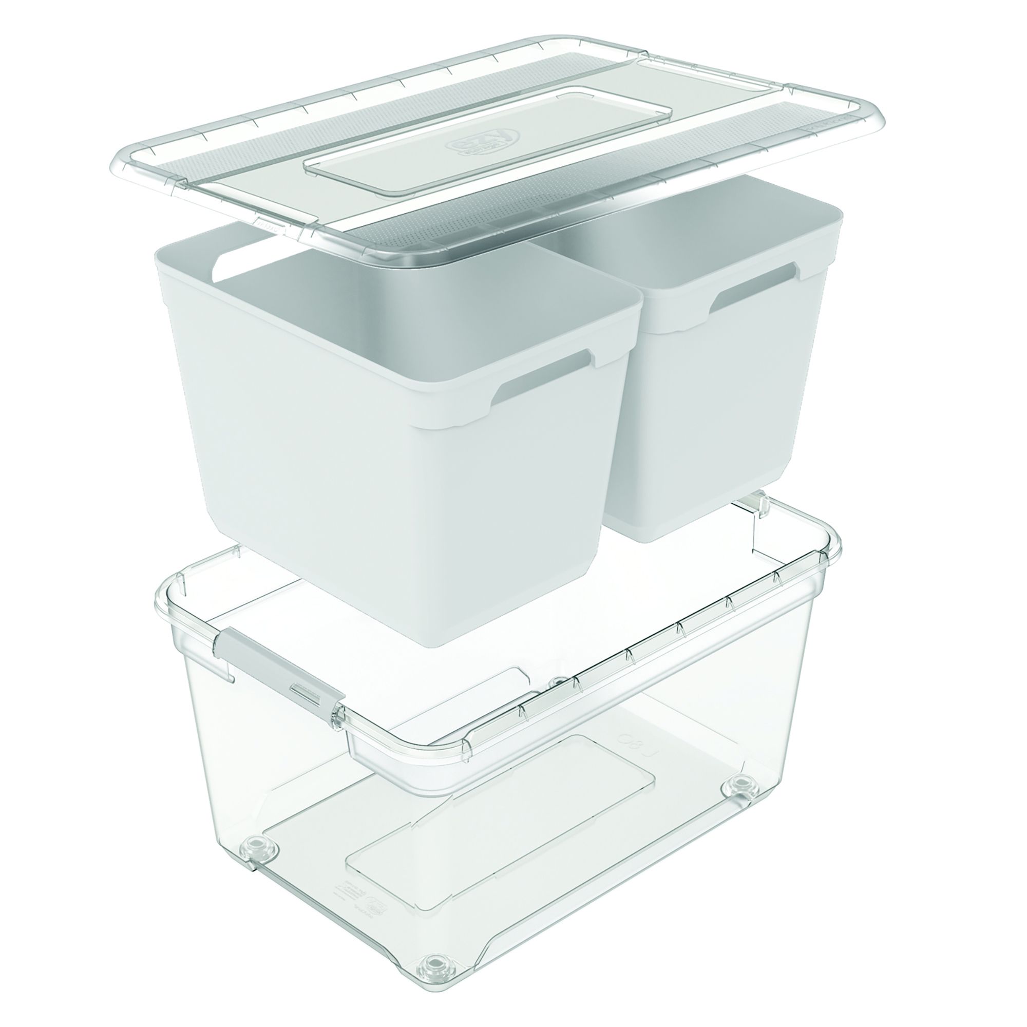 Ezy Storage Solutions+ White Large Insert tray with 1 compartments
