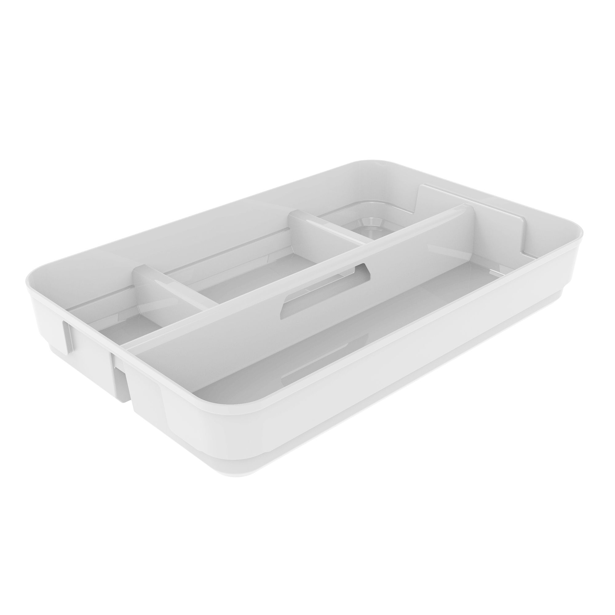 Ezy Storage Solutions+ White Medium Insert tray with 4 compartments