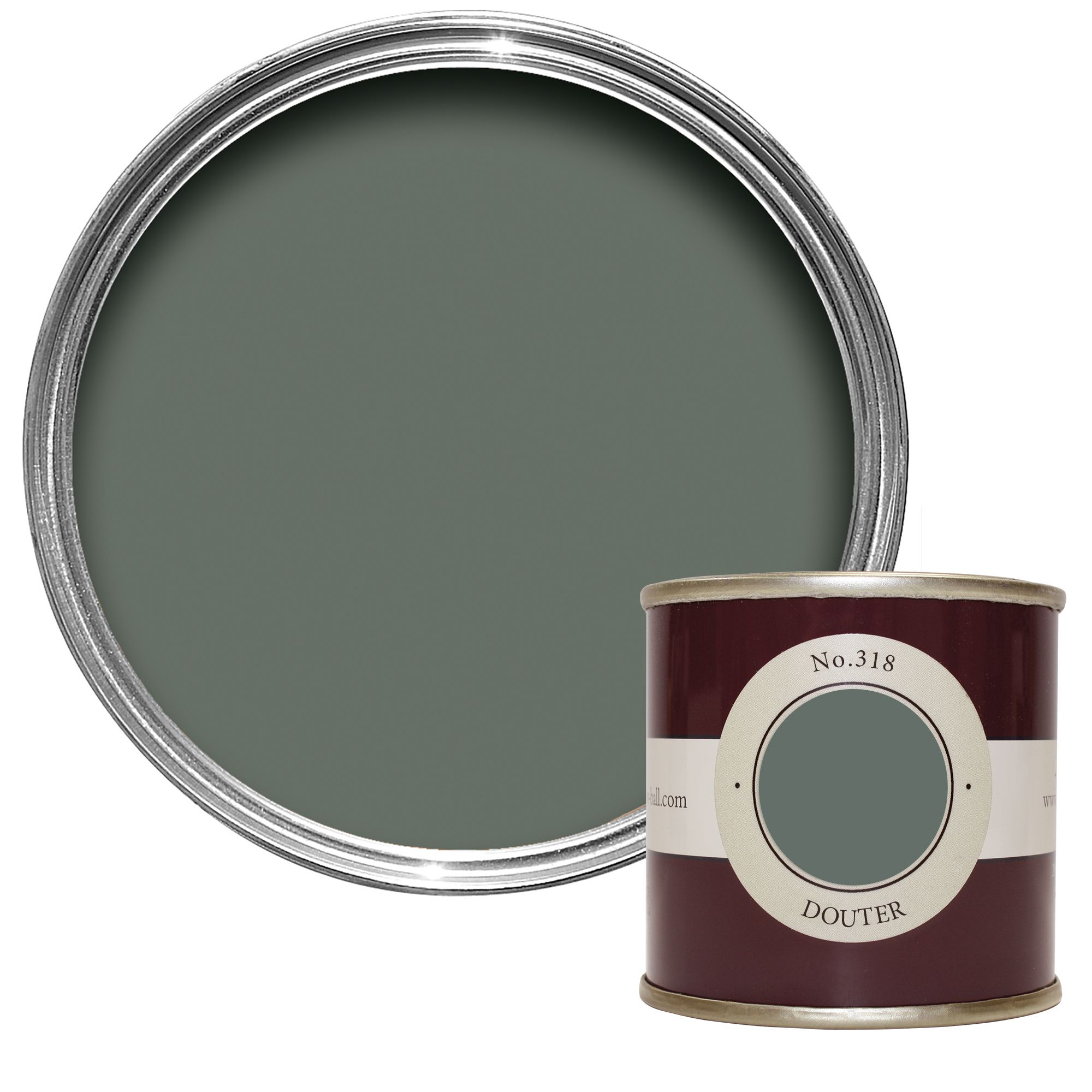 Farrow & Ball Douter No.318 Flat matt Wall & ceiling Emulsion paint ...