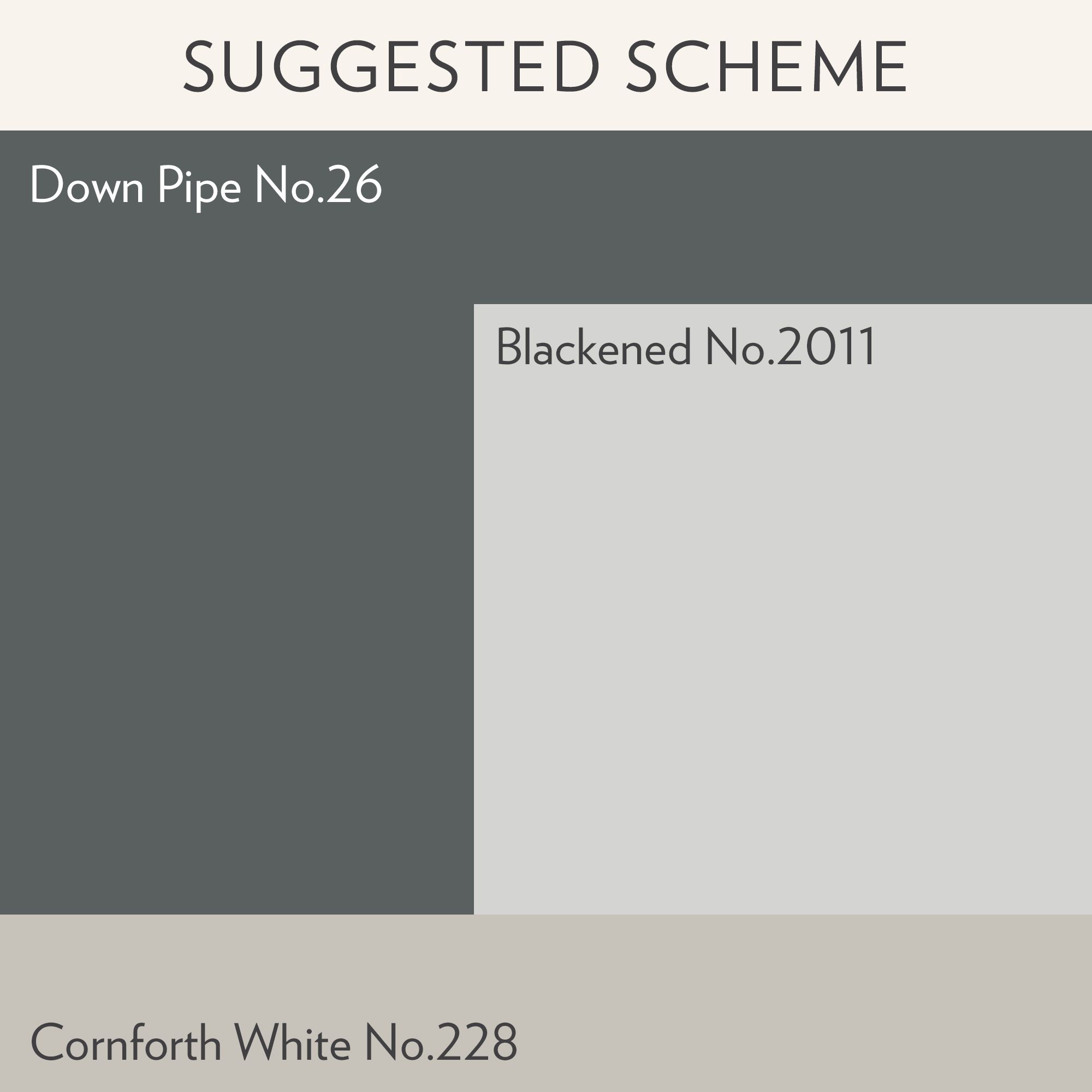Farrow & Ball Down Pipe No.26 Flat eggshell Topcoat Paint, 750ml Tin