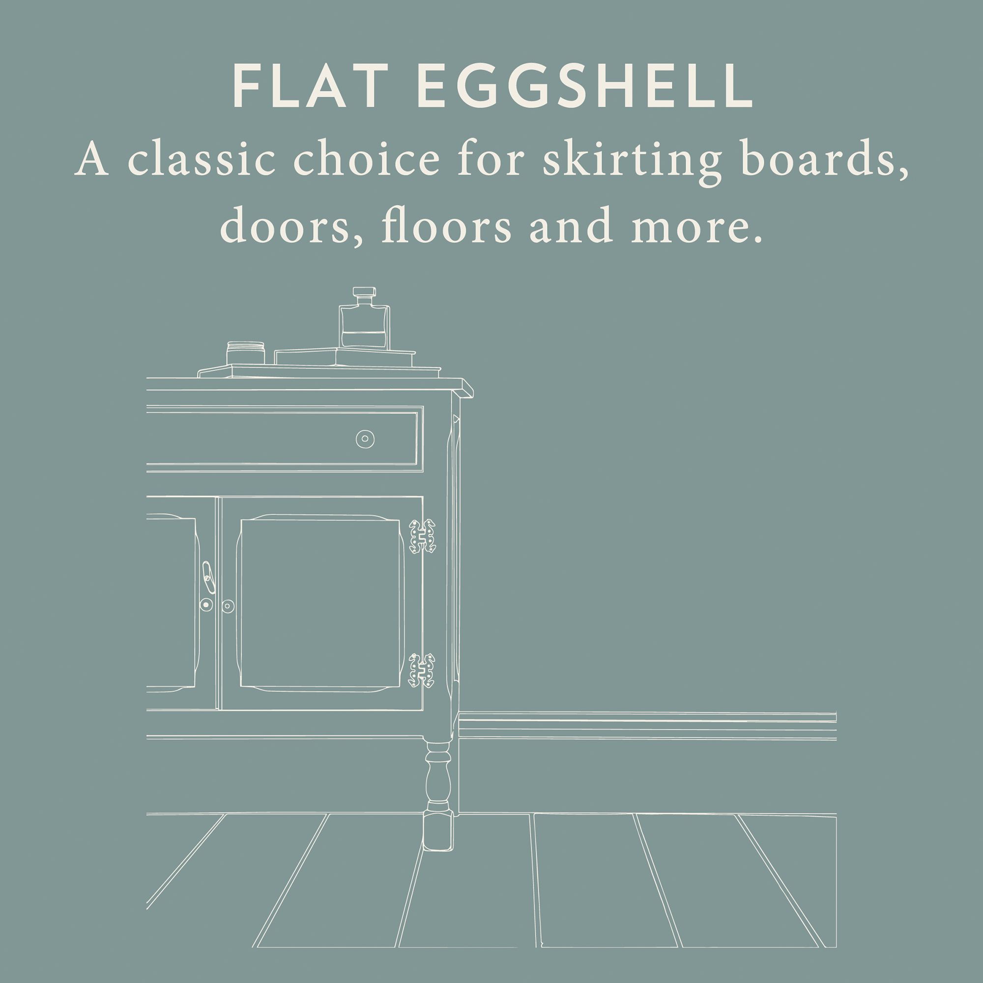 Farrow & Ball Down Pipe No.26 Flat eggshell Topcoat Paint, 750ml Tin