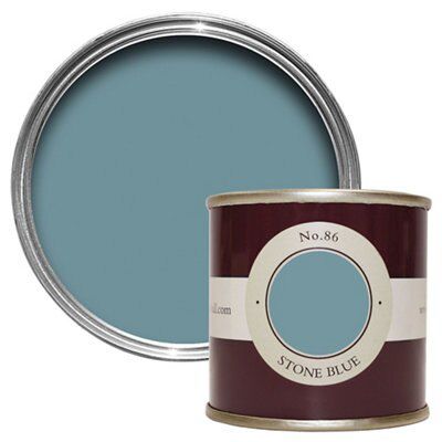 Farrow & Ball Estate Stone blue Emulsion paint, 100ml | DIY at B&Q