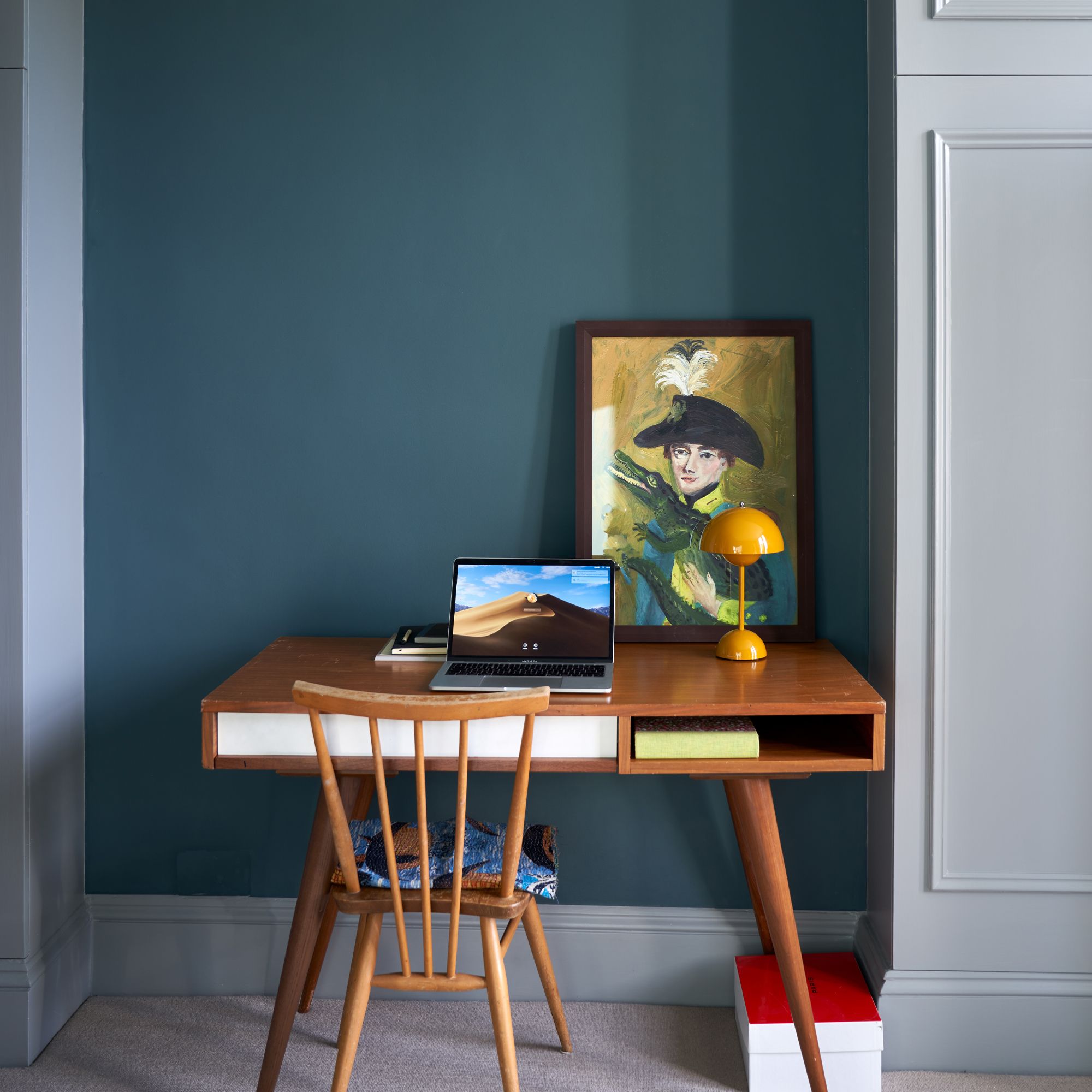Farrow & Ball Inchyra Blue No.289 Flat eggshell Topcoat Paint, 750ml Tin