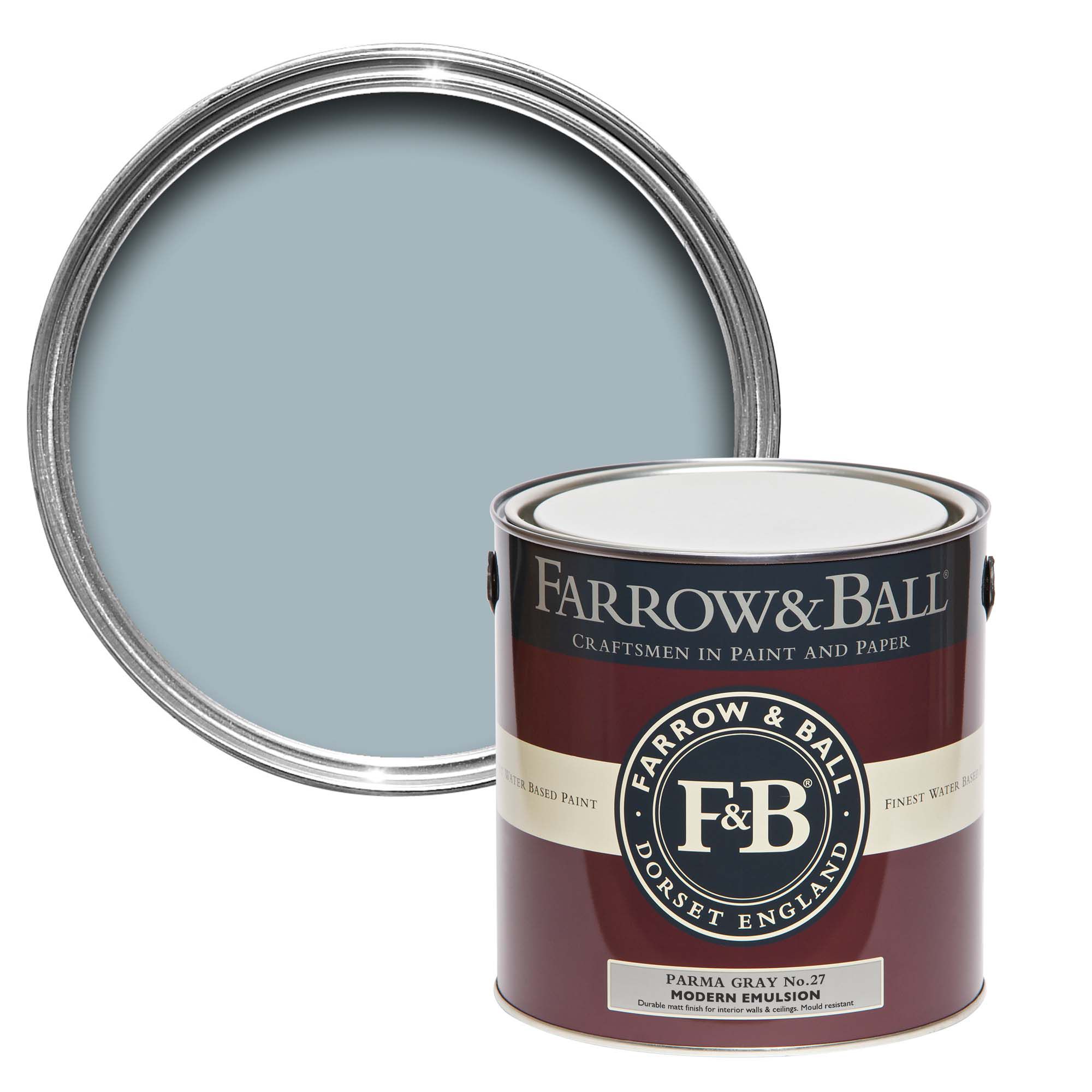 Farrow & Ball Modern Parma Gray No.27 Matt Emulsion paint, 2.5L | DIY ...