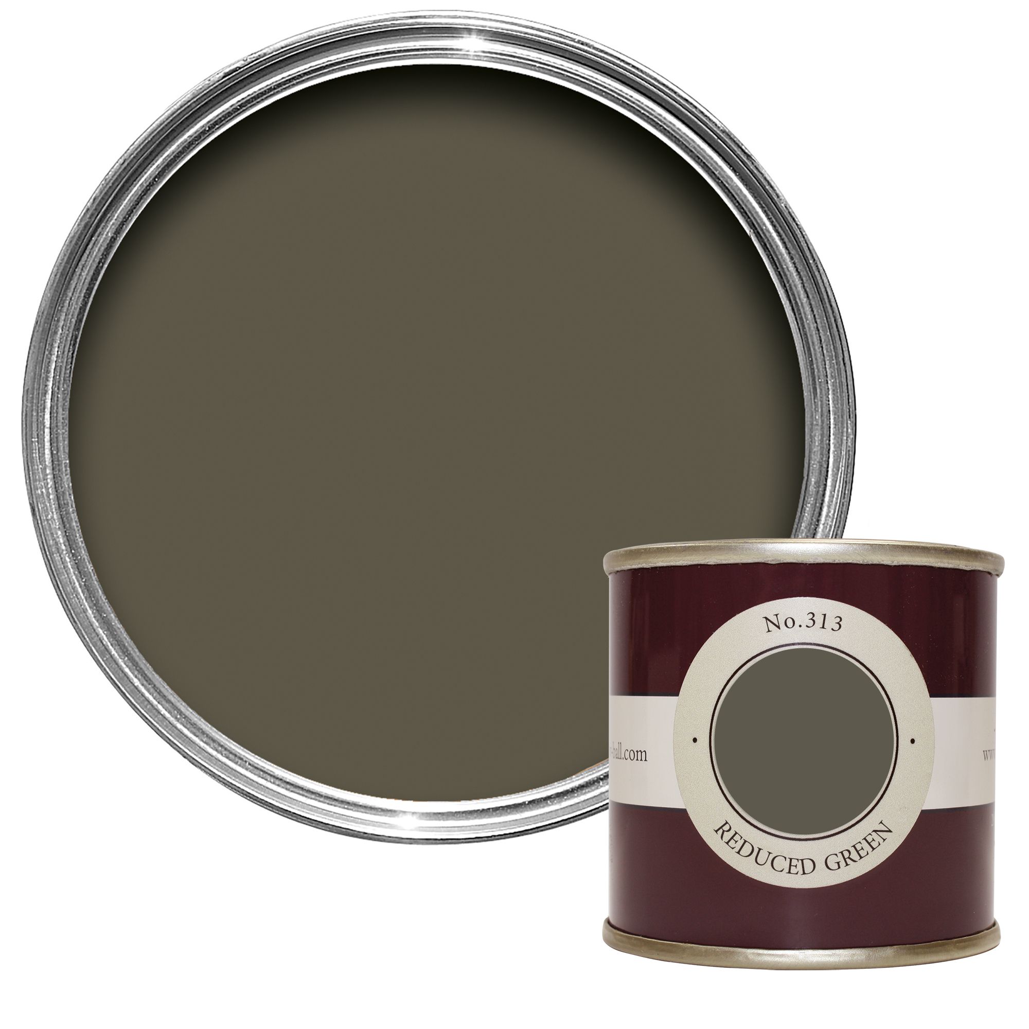 Farrow & Ball Reduced Green No.313 Flat matt Wall & ceiling Emulsion ...