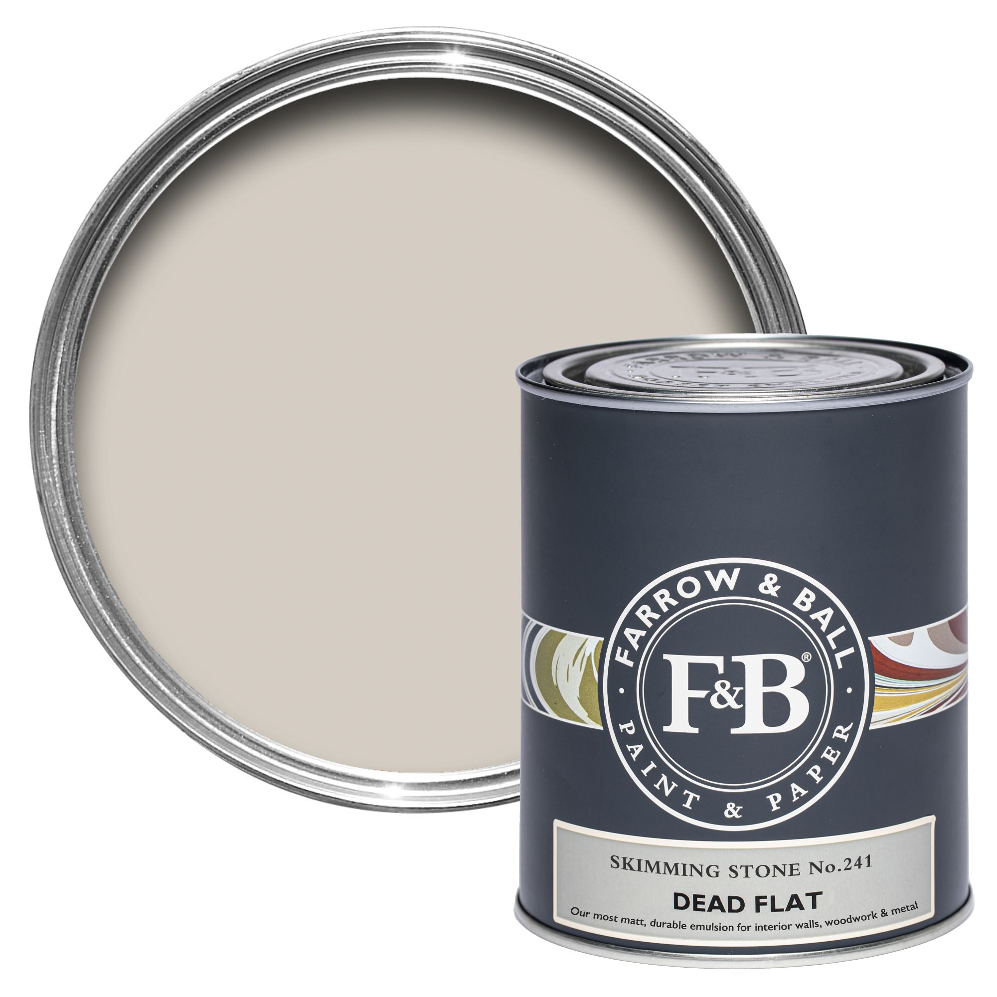 Farrow & Ball Skimming Stone No.241 Dead-Flat Matt Multi-surface ...