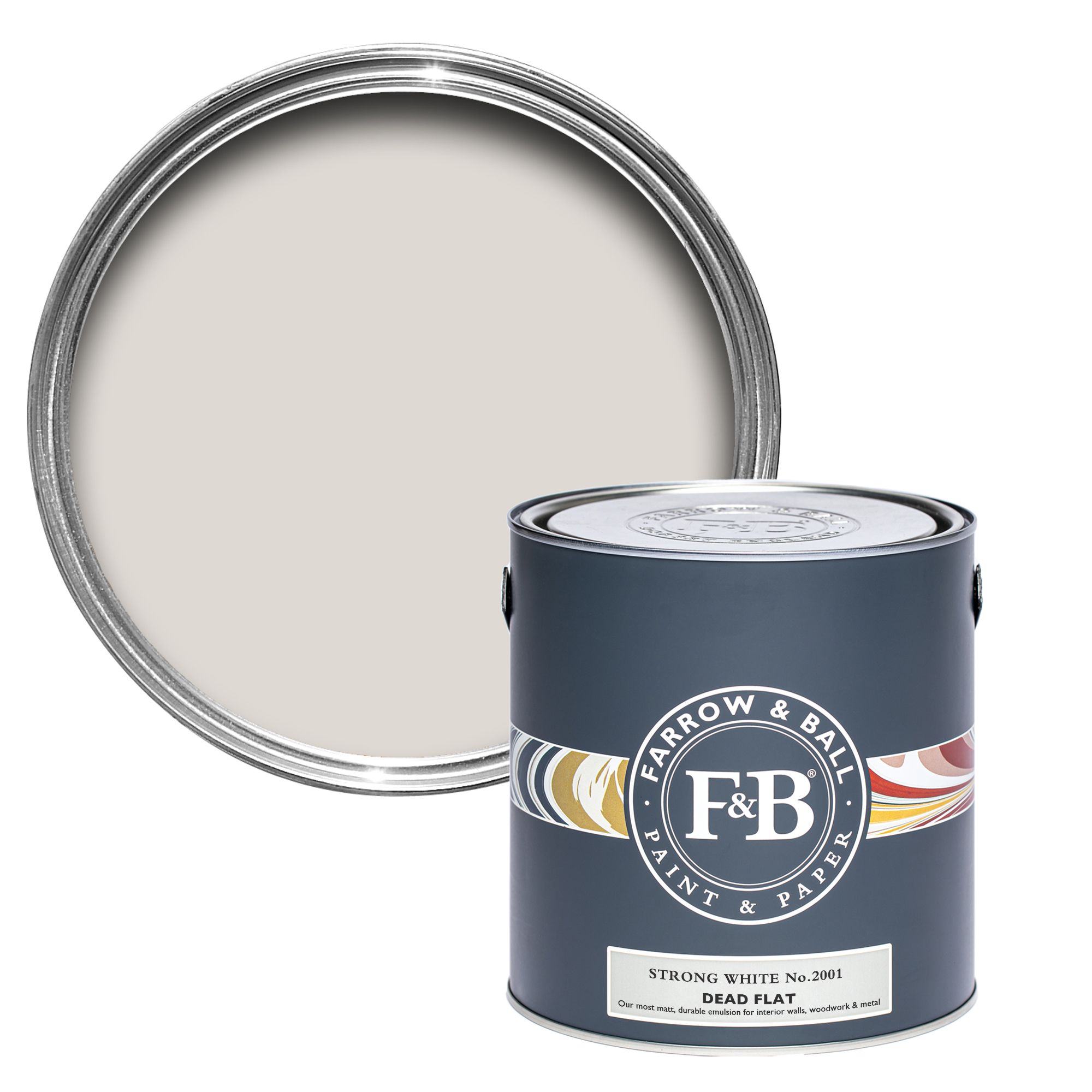 Farrow Ball Strong White No 2001 Dead Flat Matt Multi Surface