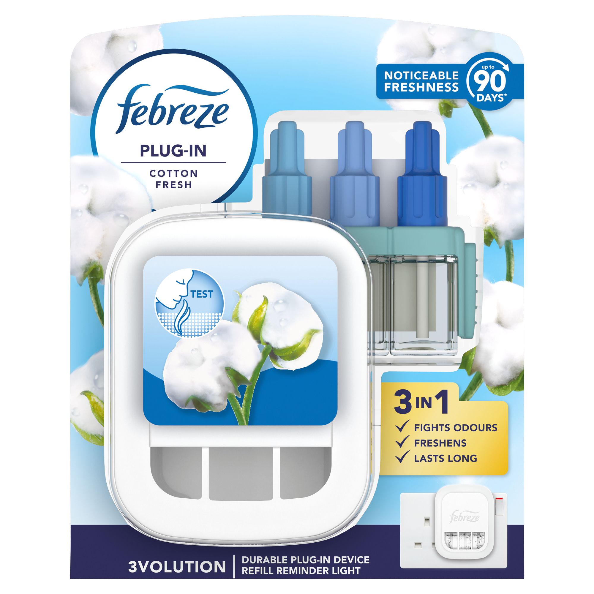 Febreze 3Volution Cotton Fresh Plug-in air freshener & refill kit