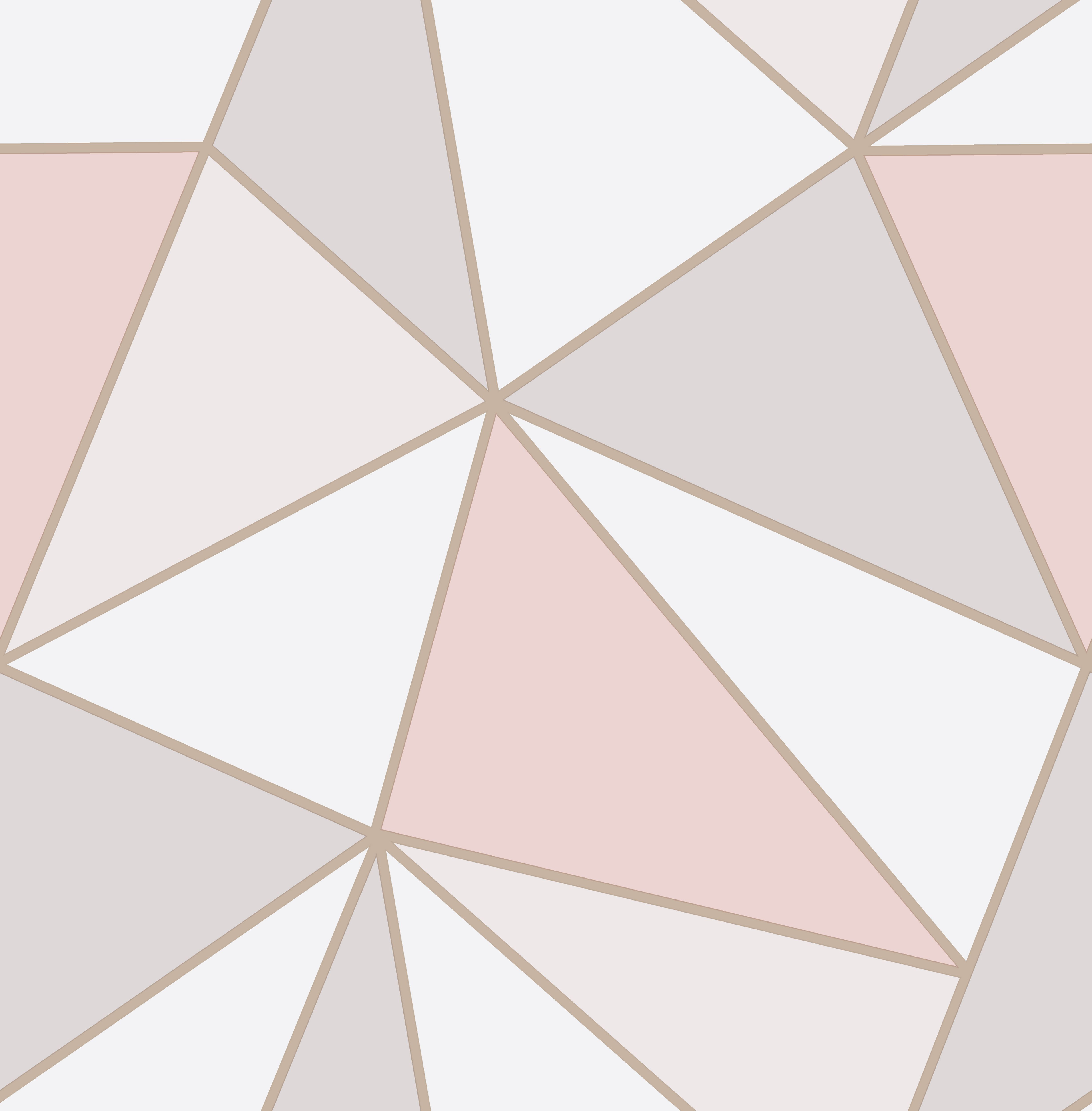Fine Décor Apex Geometric Rose gold effect Smooth Wallpaper | DIY at B&Q