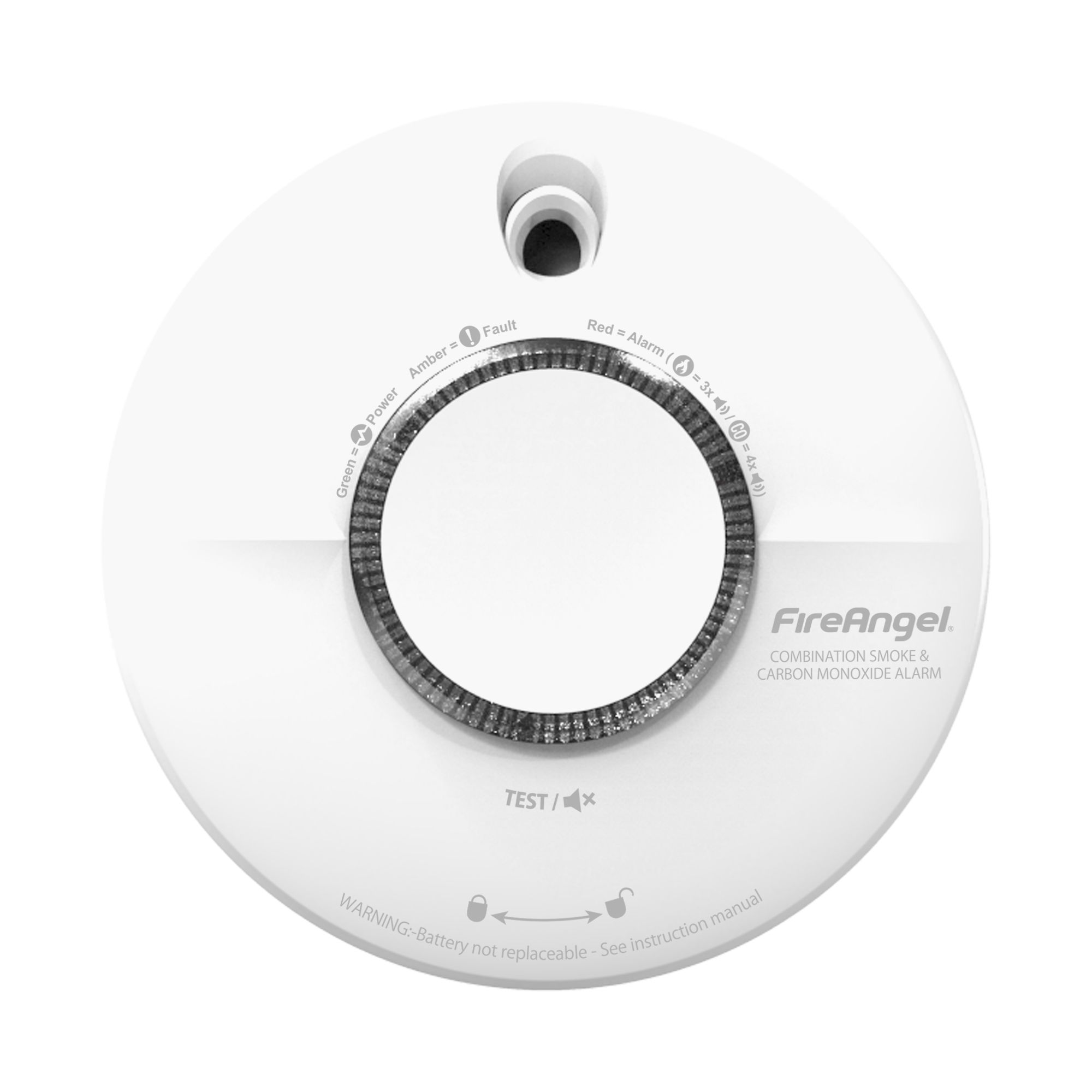 FireAngel SCB10-R Standalone Optical Smoke & carbon monoxide Alarm with ...