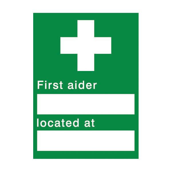 First aider located Self-adhesive labels, (H)200mm (W)150mm | DIY at B&Q