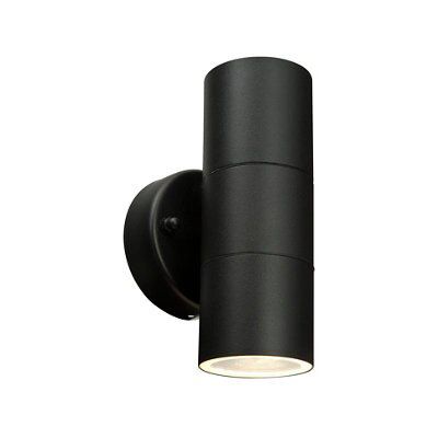 Fixed Black Mains-powered LED Outdoor Wall light | DIY at B&Q