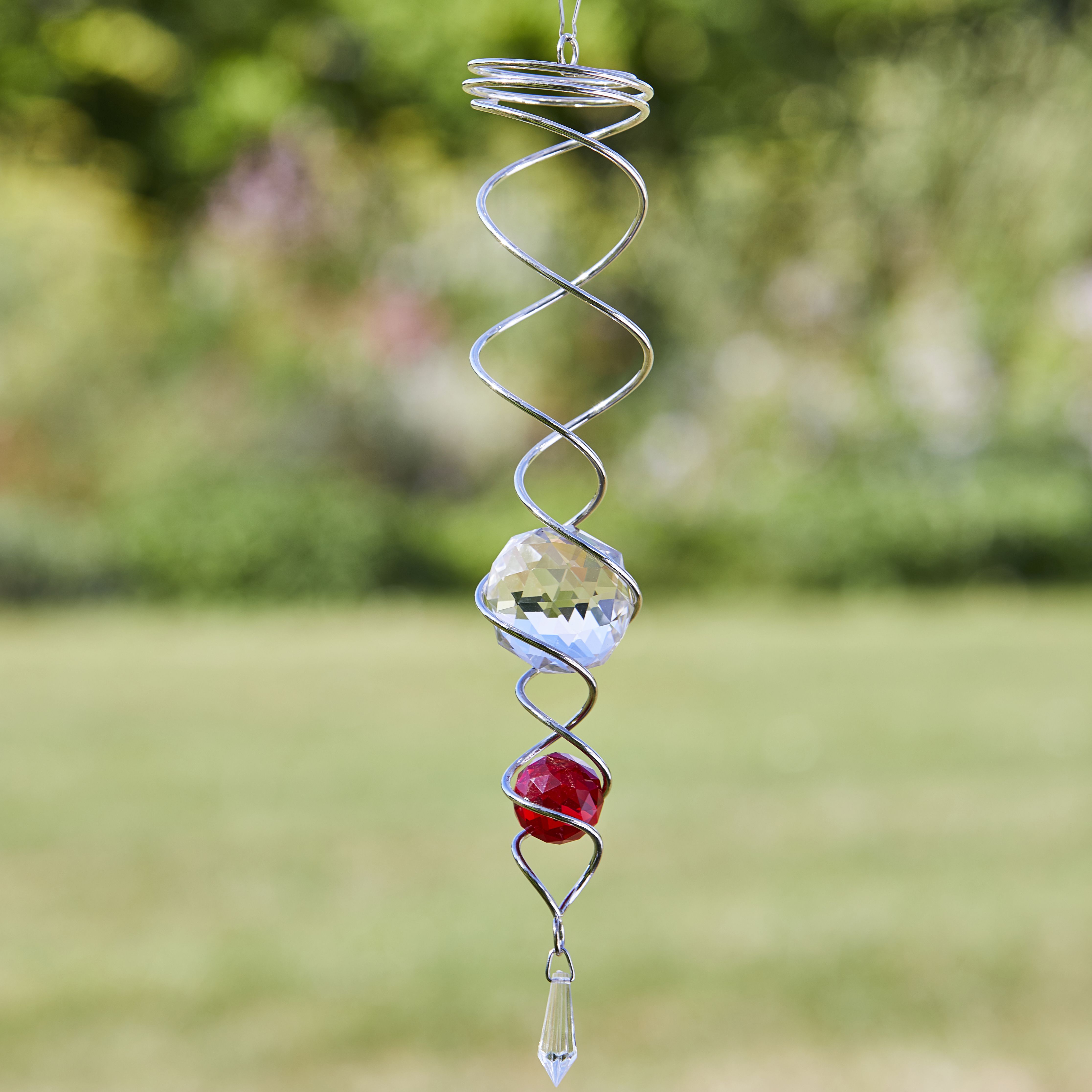 Flamboya Red Double helix Wind spinner 41cm | DIY at B&Q
